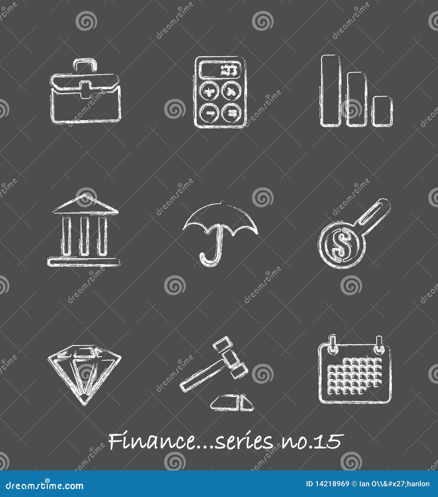 Finance Chalkboard Icons...series No.15 Stock Vector - Illustration of ...