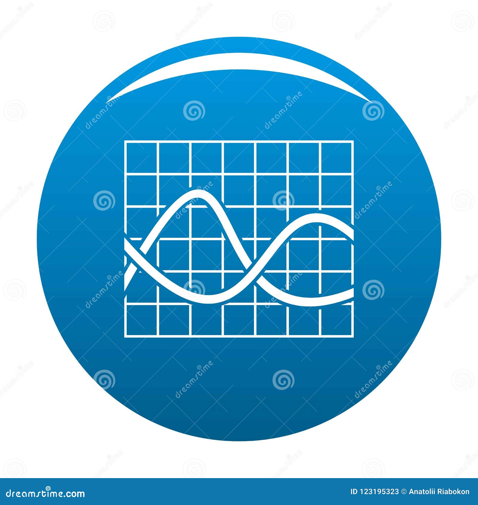 Finance chart icon blue stock illustration. Illustration of profit ...