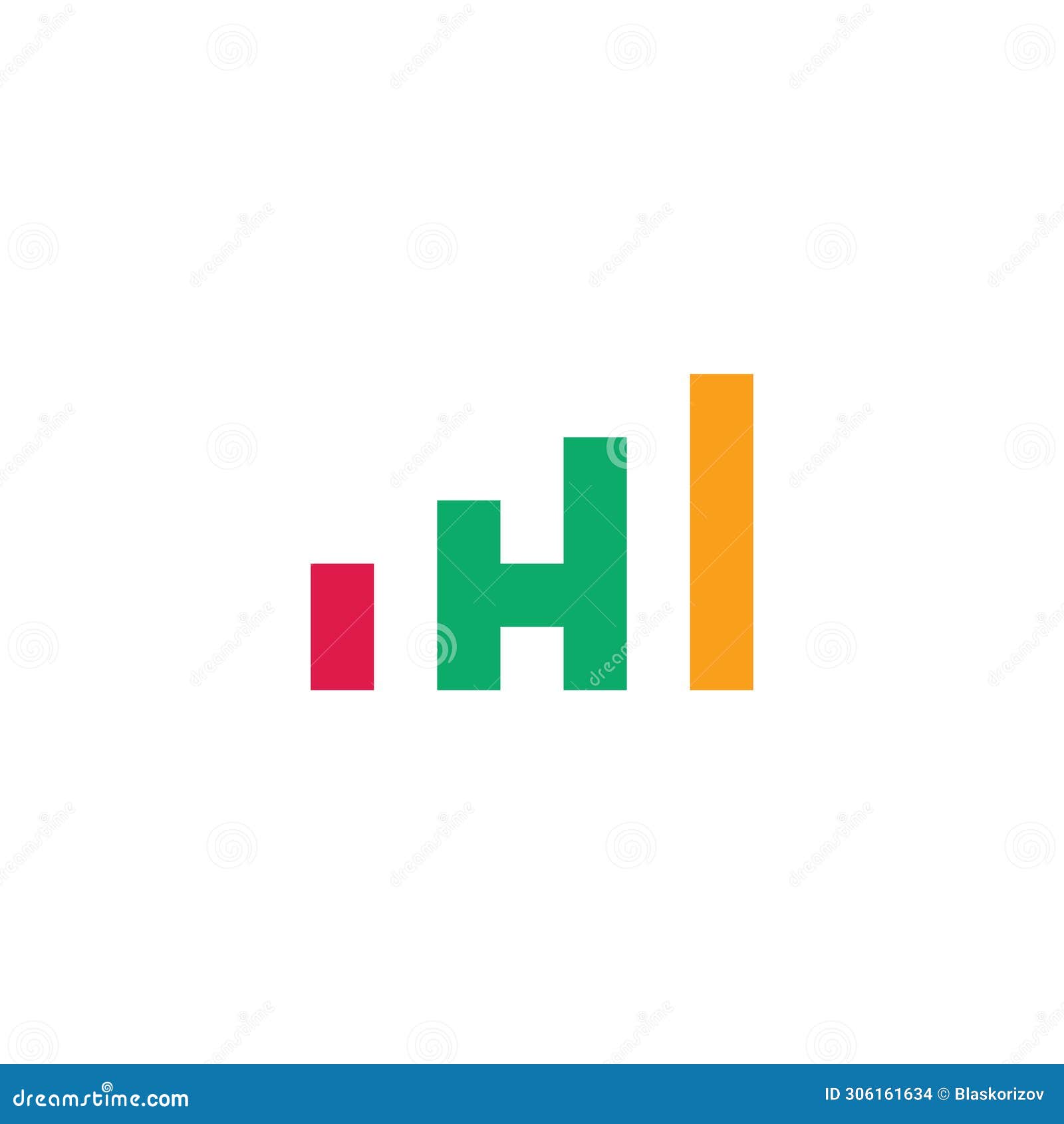 Finance Chart Letter H Logo Stock Vector - Illustration of abstract ...