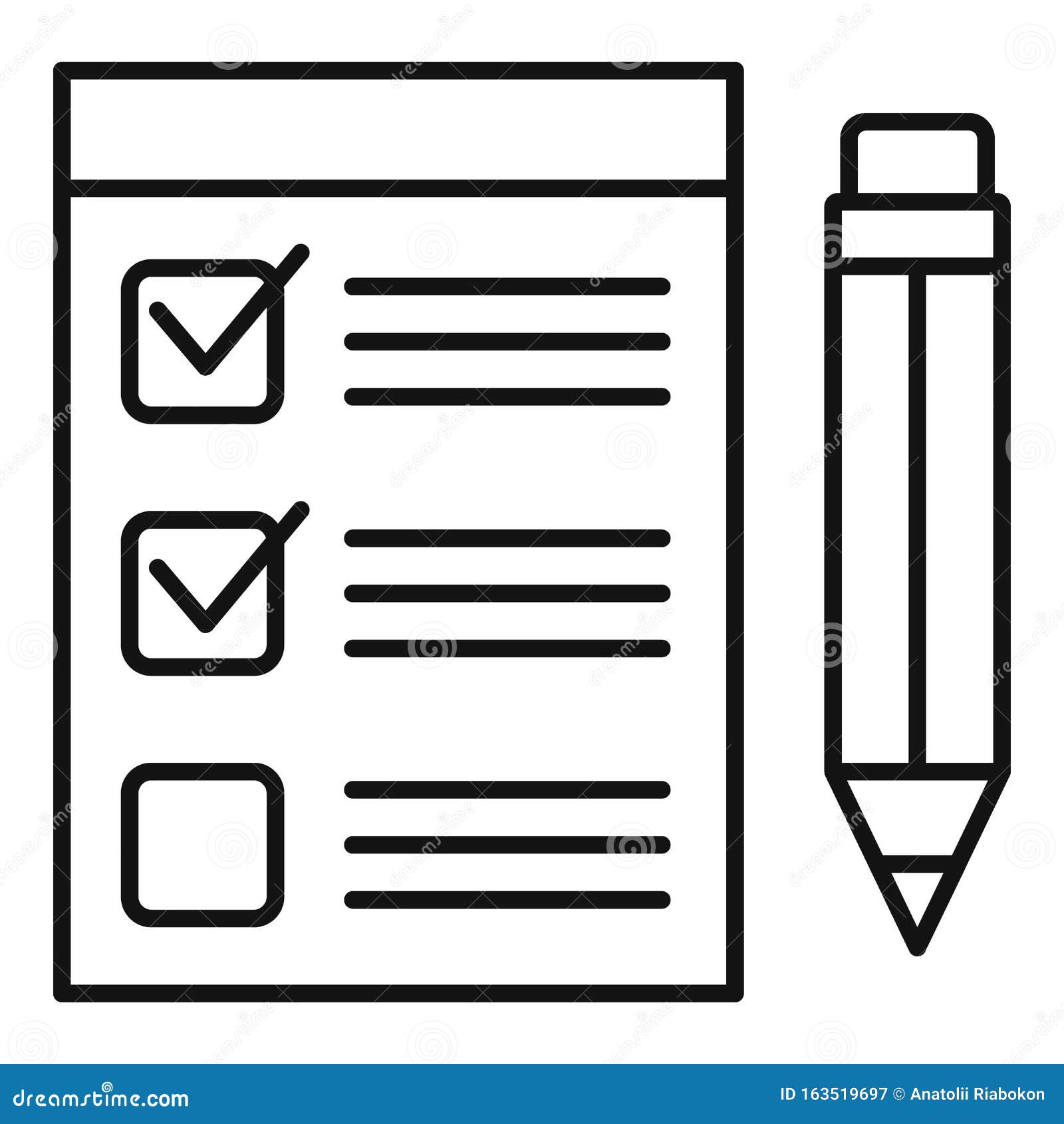 Finance Checklist Icon, Outline Style Stock Vector - Illustration of ...