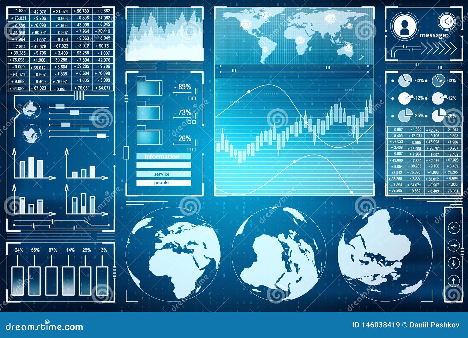 Finance and Communication Concept Stock Illustration - Illustration of ...