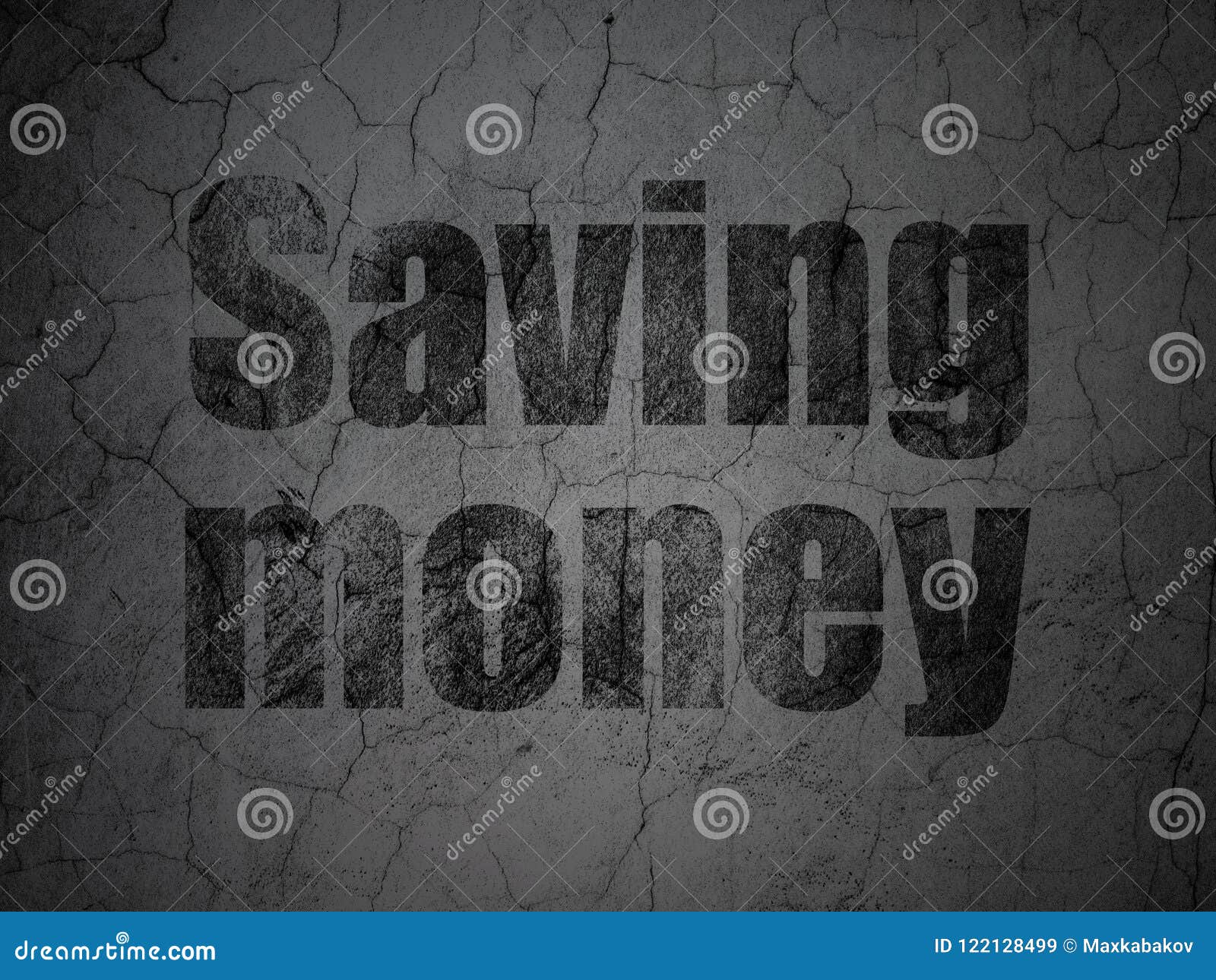 Finance Concept: Saving Money on Grunge Wall Background Stock ...