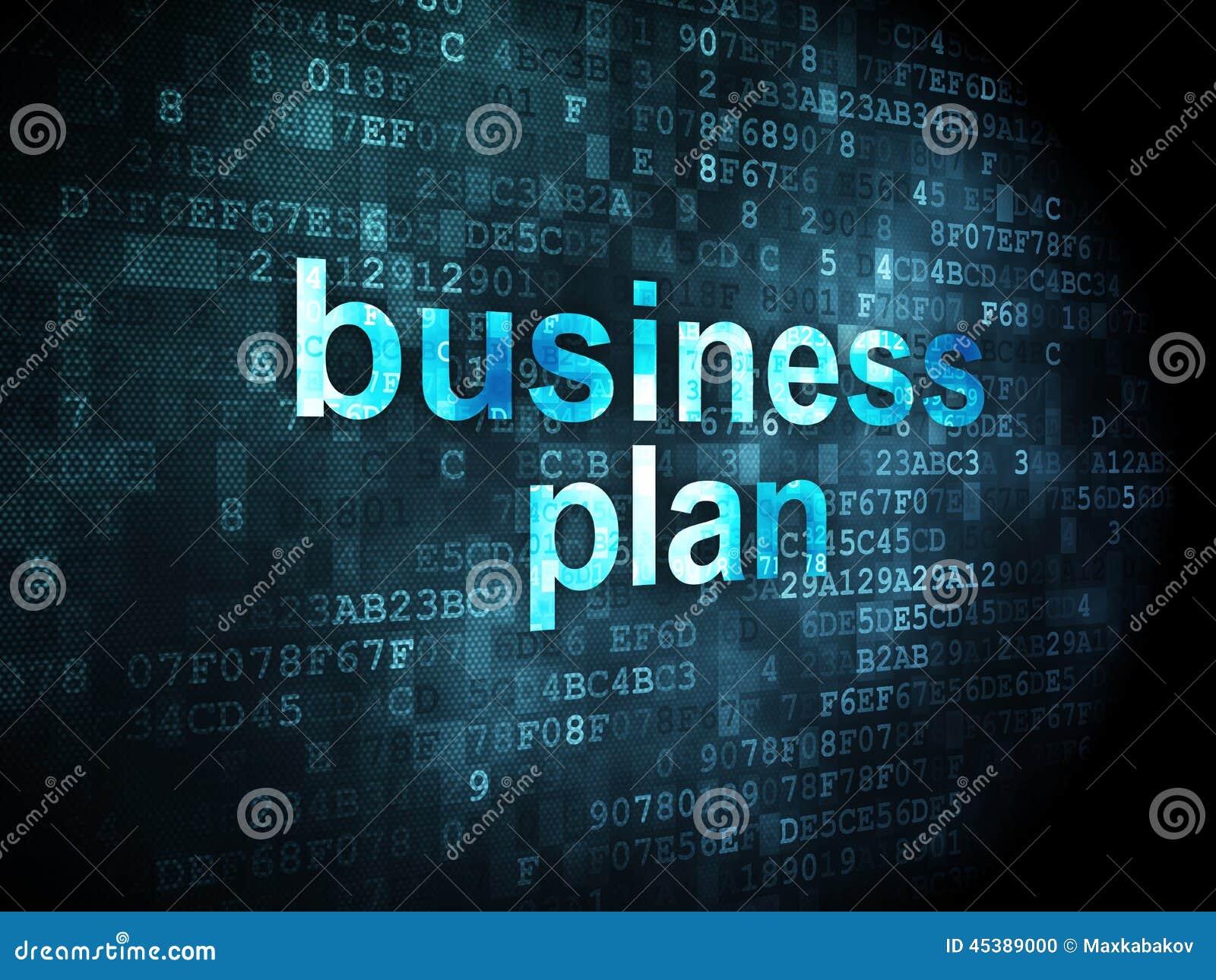 Finance Concept: Business Plan On Digital Background Stock Illustration ...