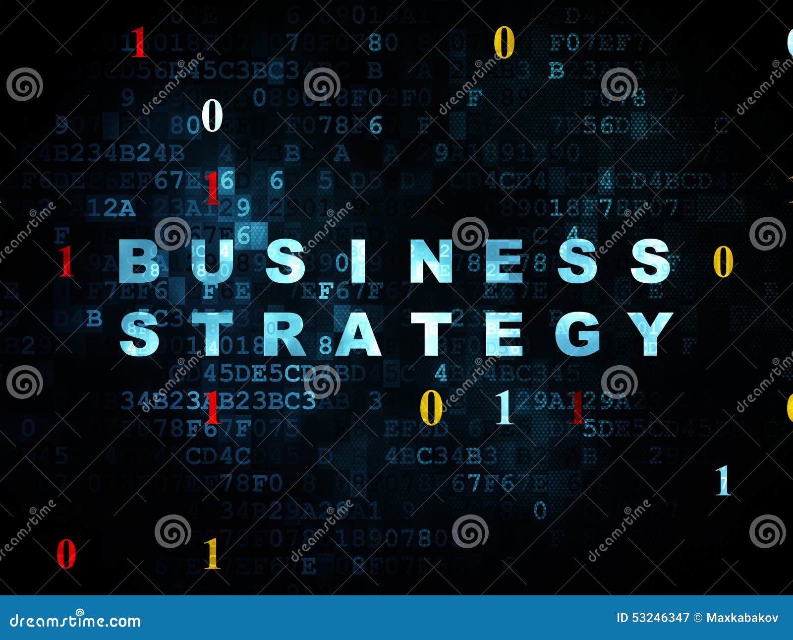 Finance Concept: Business Strategy On Digital Stock Image - Image of ...