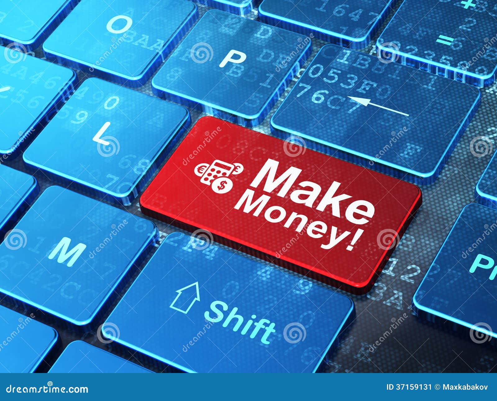 Make Money Keyboard Euro Stock Illustrations – 6 Make Money Keyboard ...
