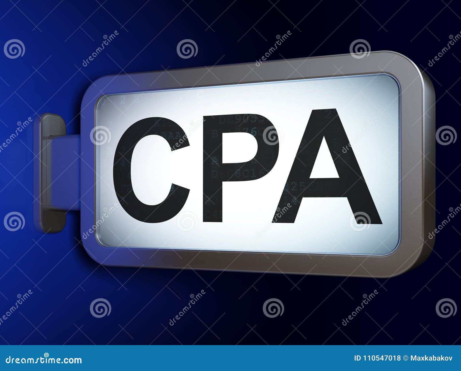 Finance Concept: CPA on Billboard Background Stock Photo - Image of ...