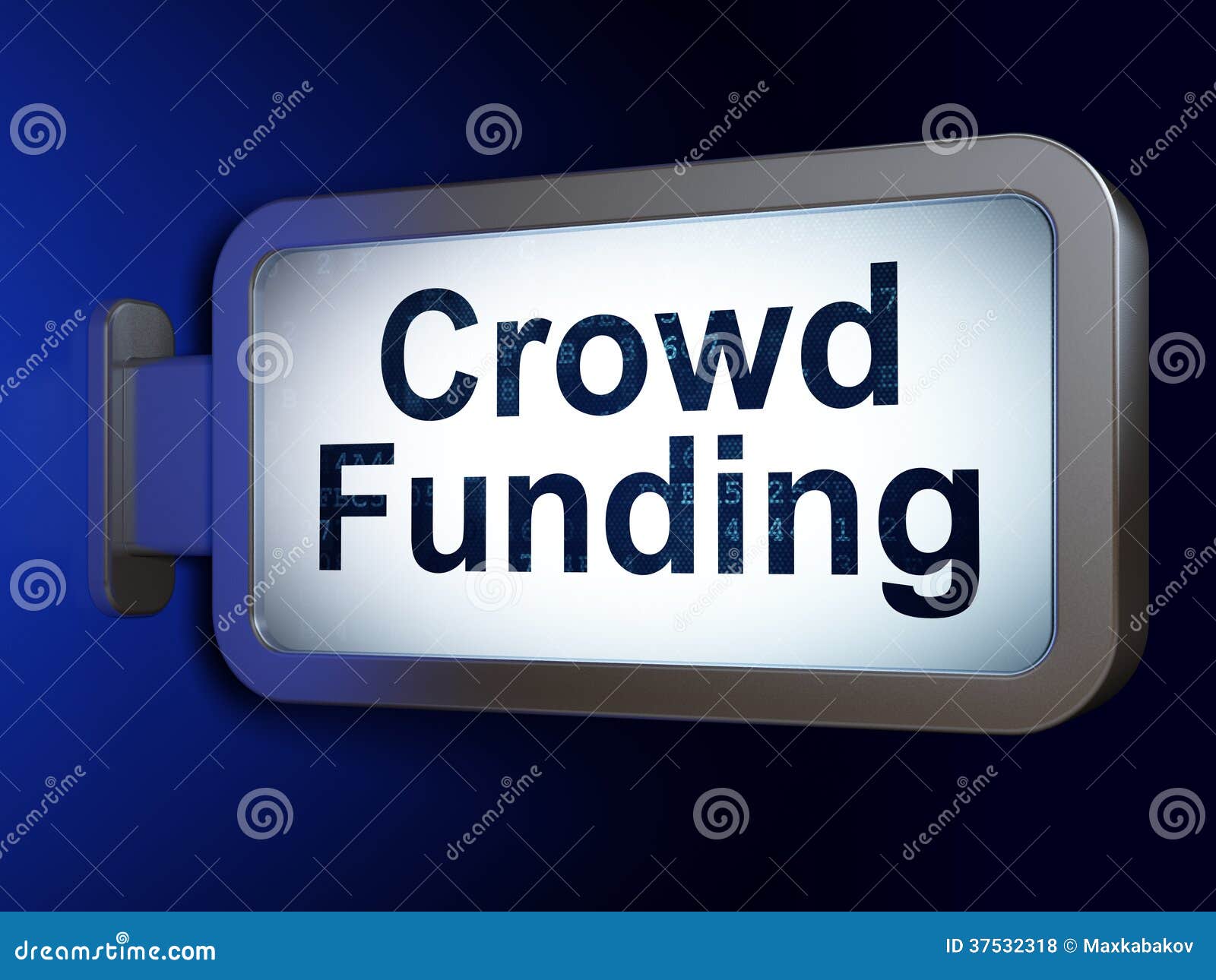 Finance Concept: Crowd Funding On Billboard Stock Illustration ...