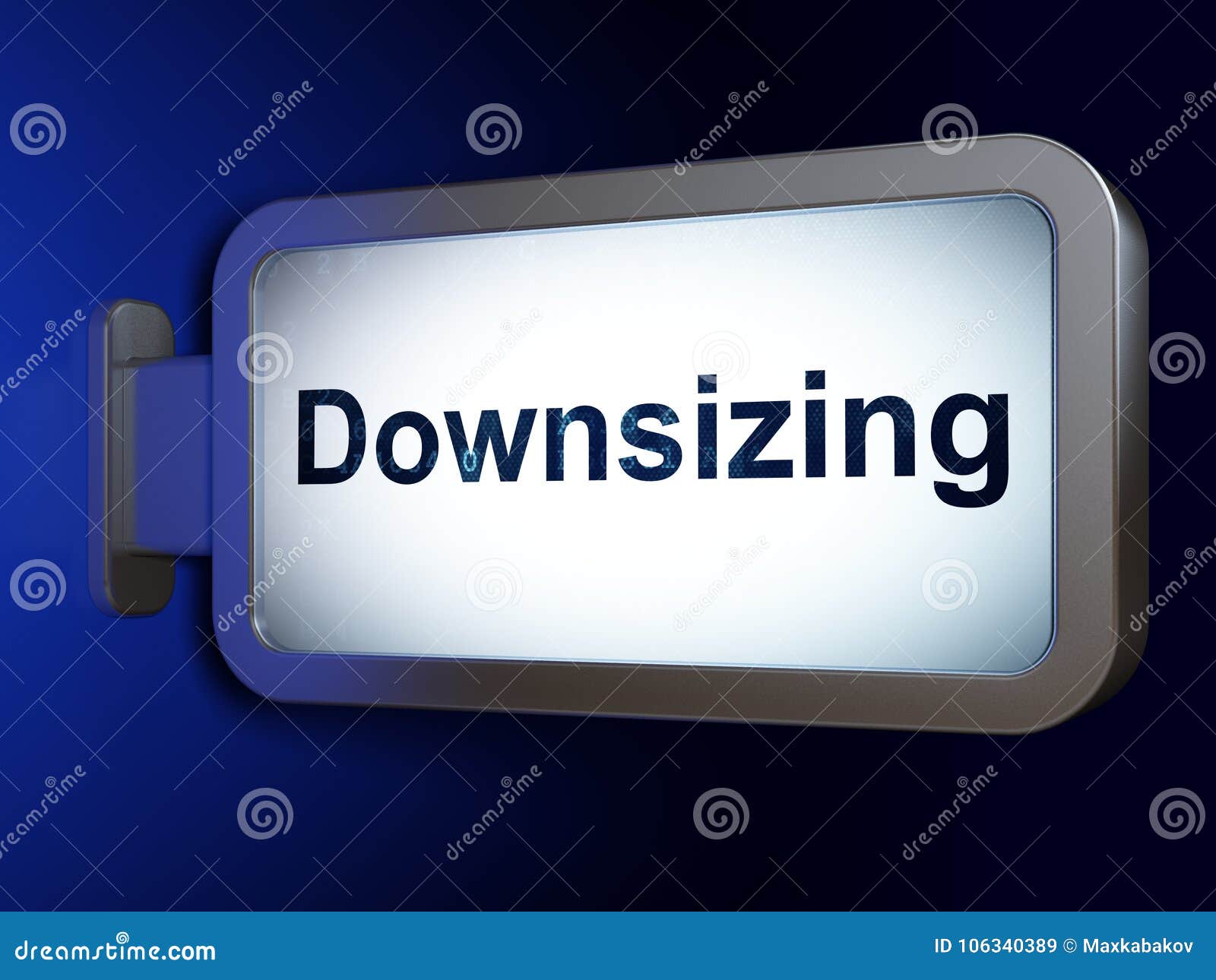 Finance Concept: Downsizing on Billboard Background Stock Illustration ...