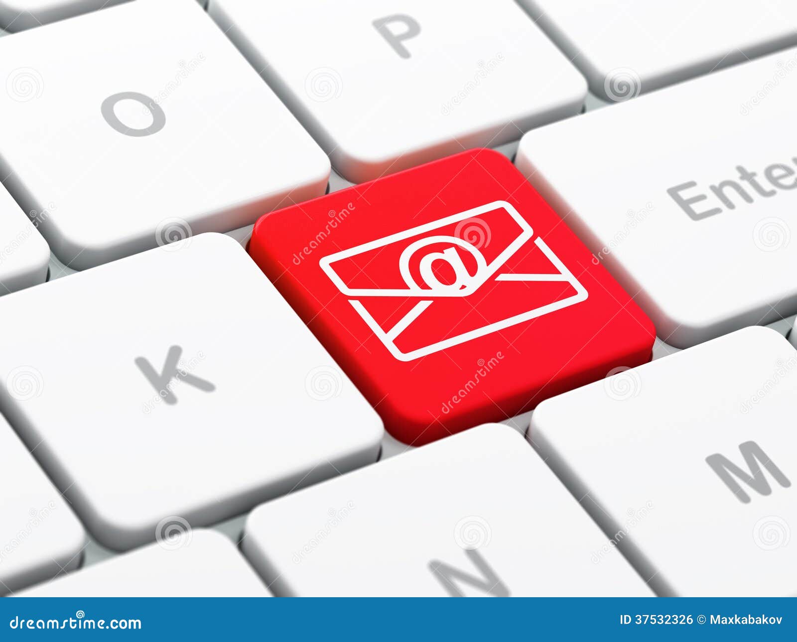 Finance Concept: Email on Computer Keyboard Stock Illustration ...