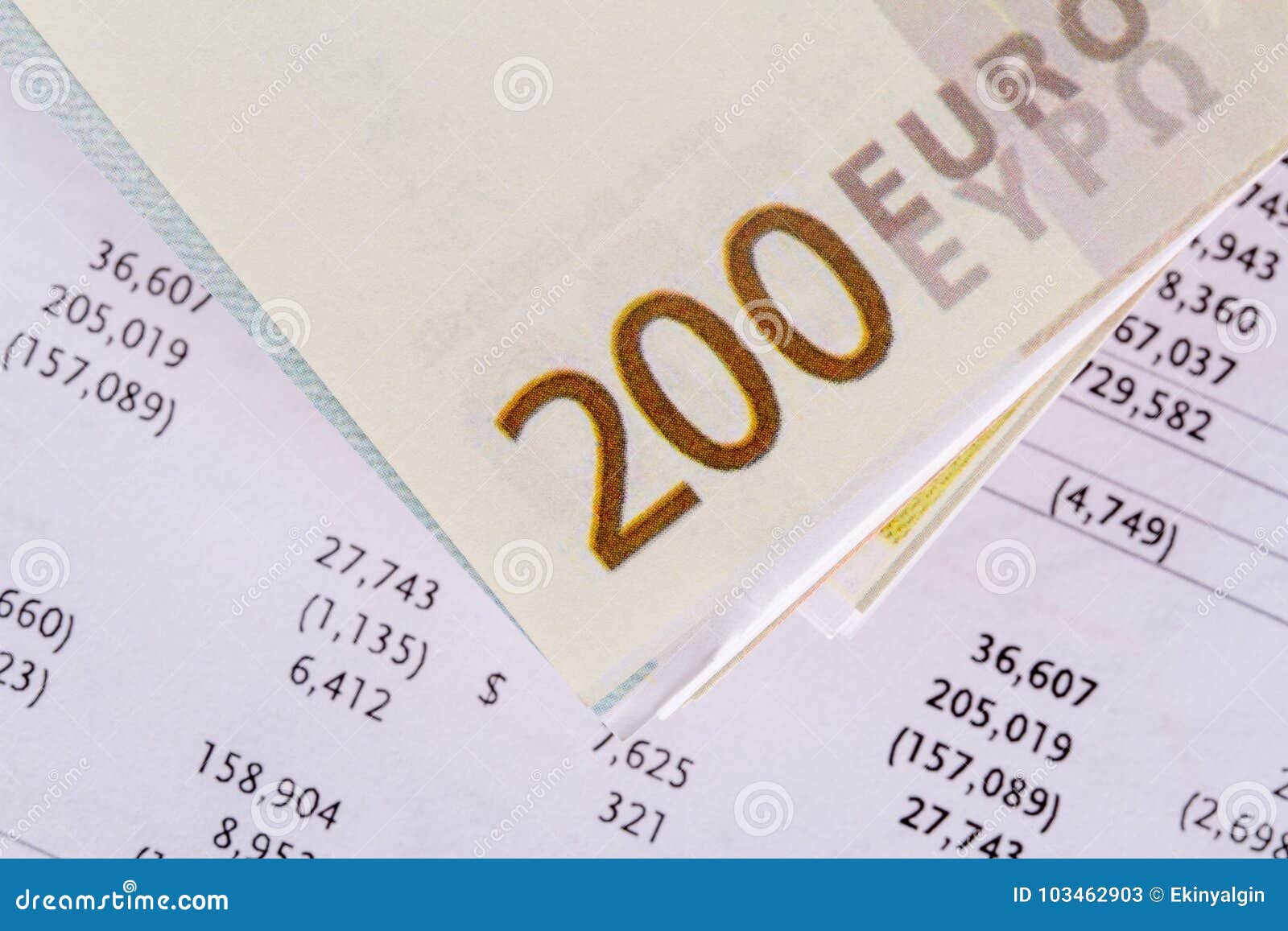 Graph Chart Management with Euro Banknotes Stock Image - Image of ...