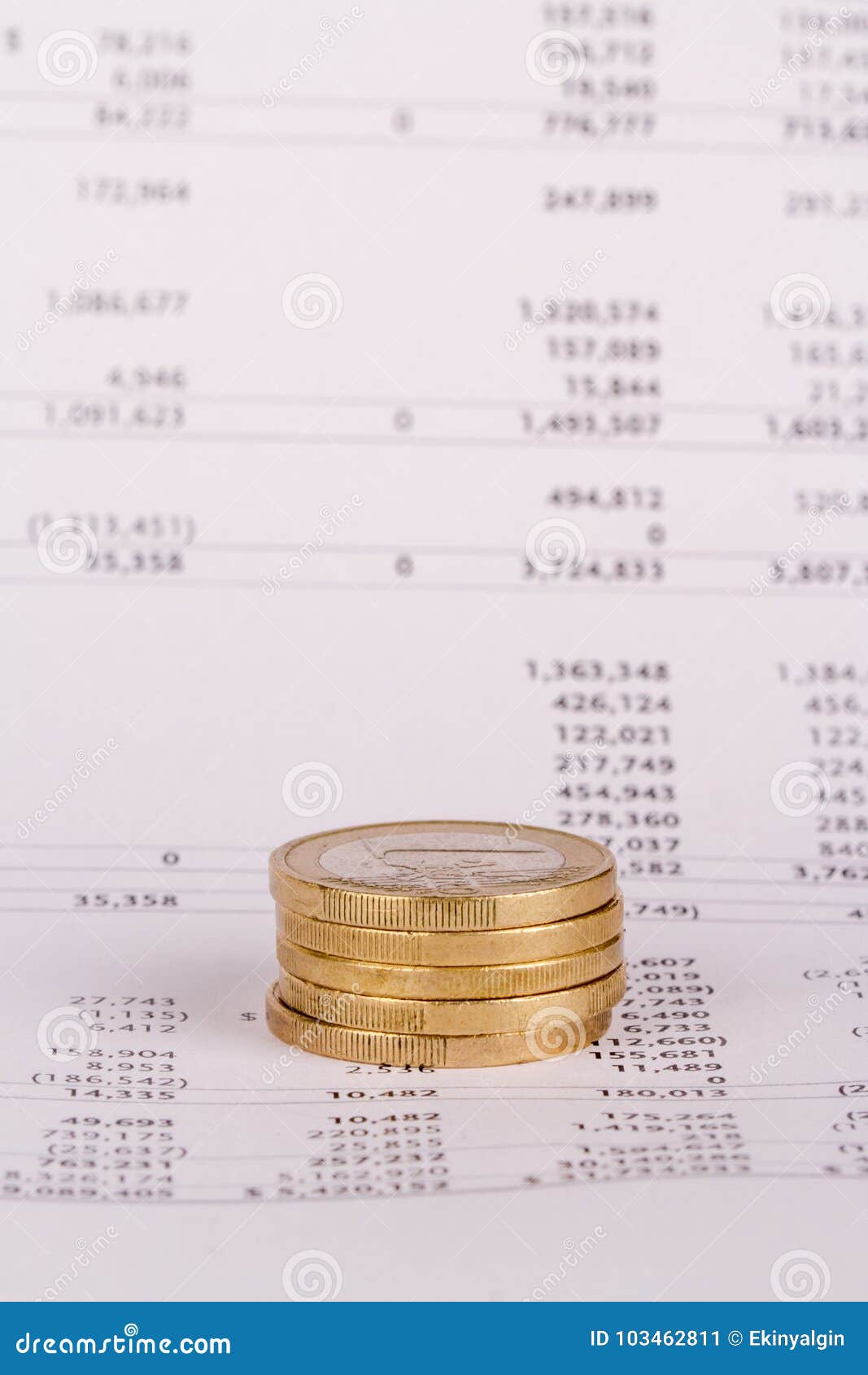 Graph Chart Management with Coins Stock Image - Image of financial ...