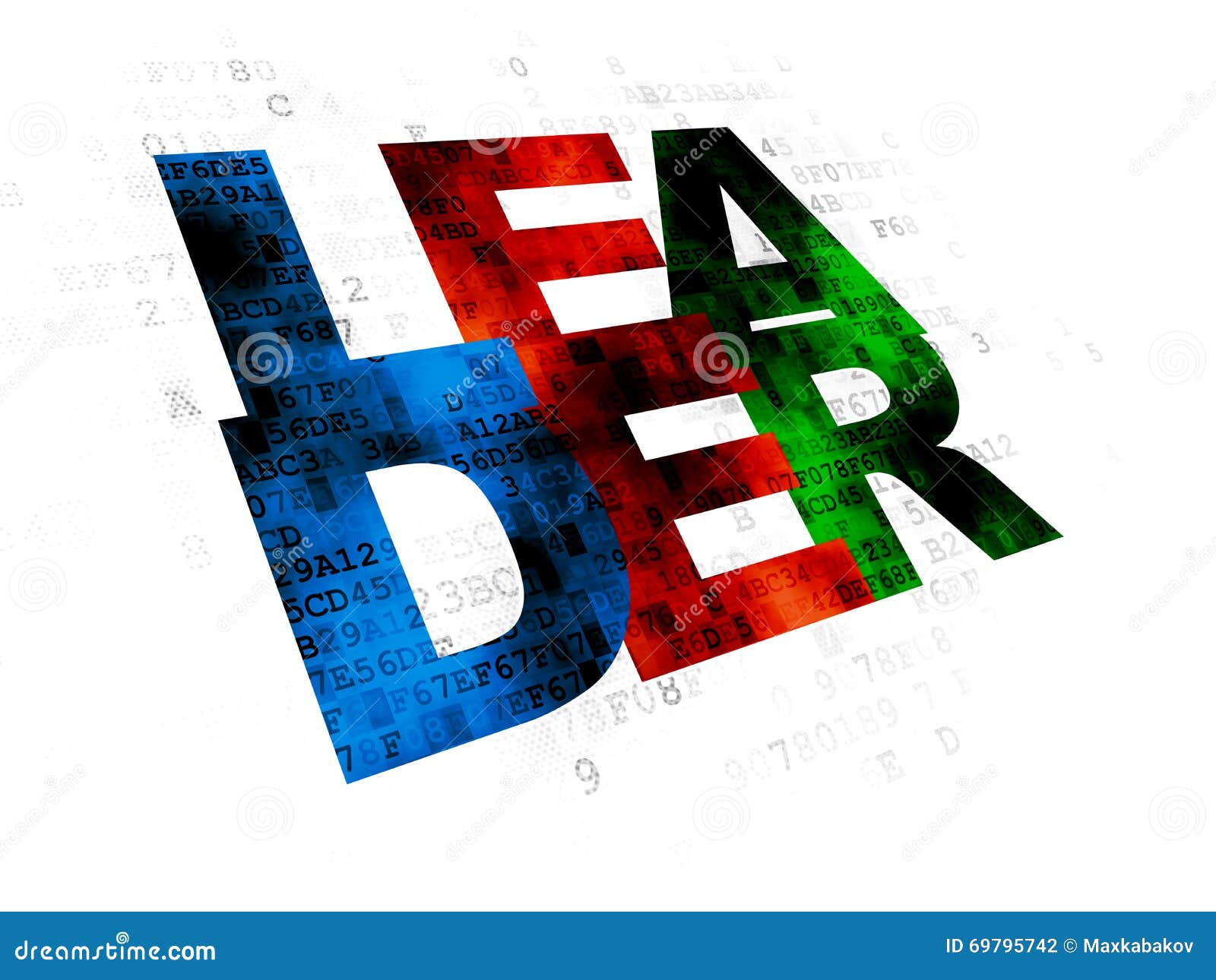 Finance Concept: Leader on Digital Background Stock Photo - Image of ...