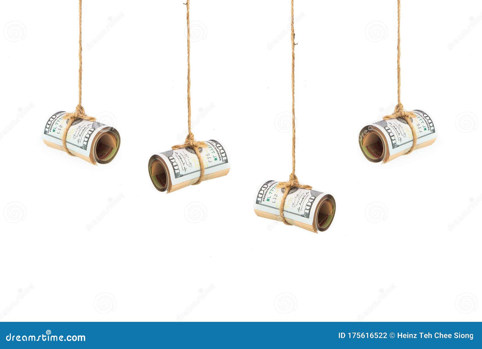 Finance Concept of Money Hanging Stock Photo - Image of money, rope ...