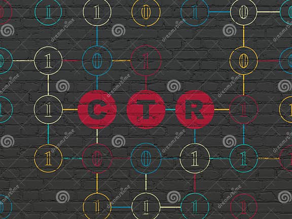 Finance Concept: CTR on Wall Background Stock Image - Image of idea ...