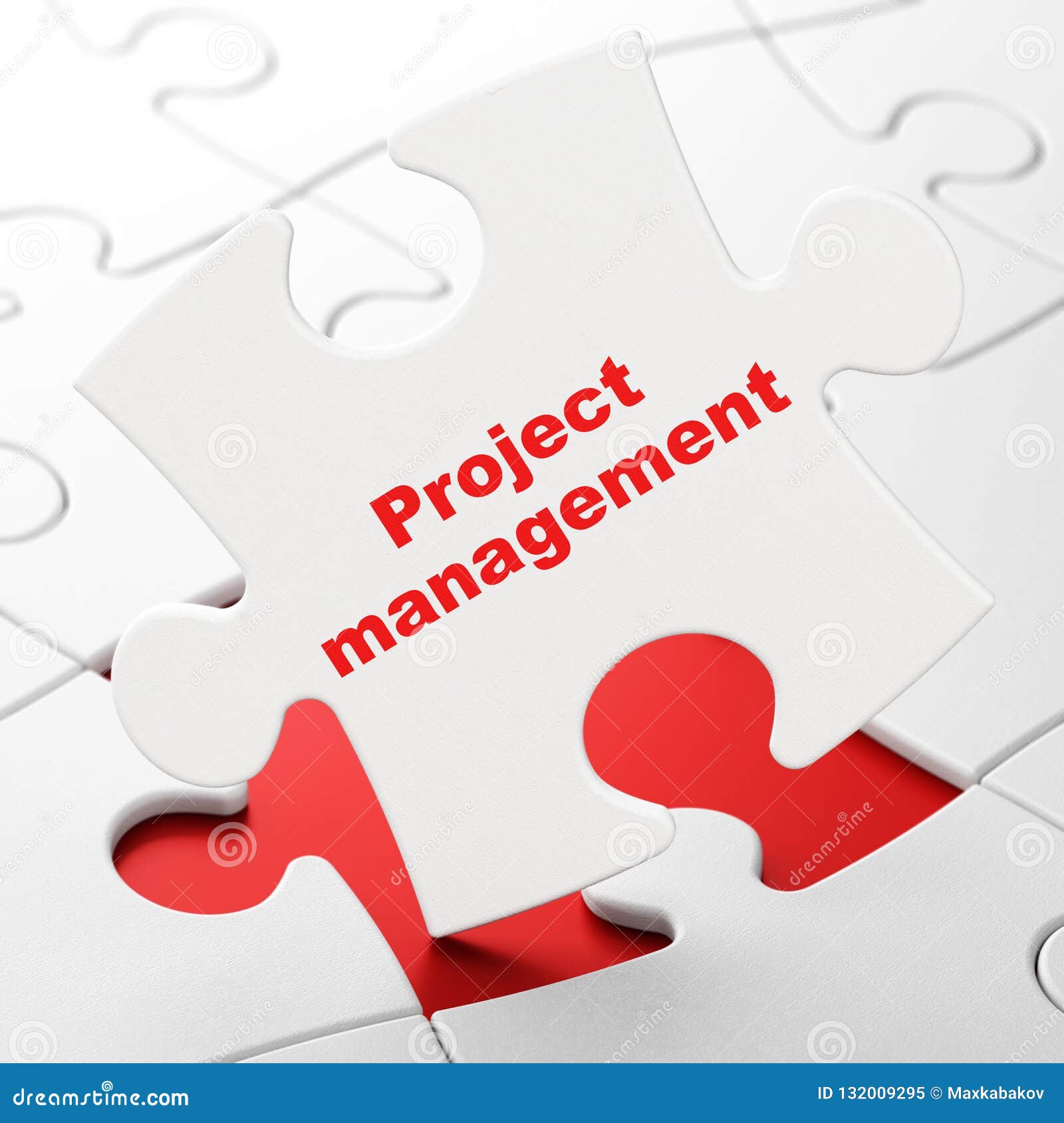 Finance Concept: Project Management on Puzzle Background Stock ...