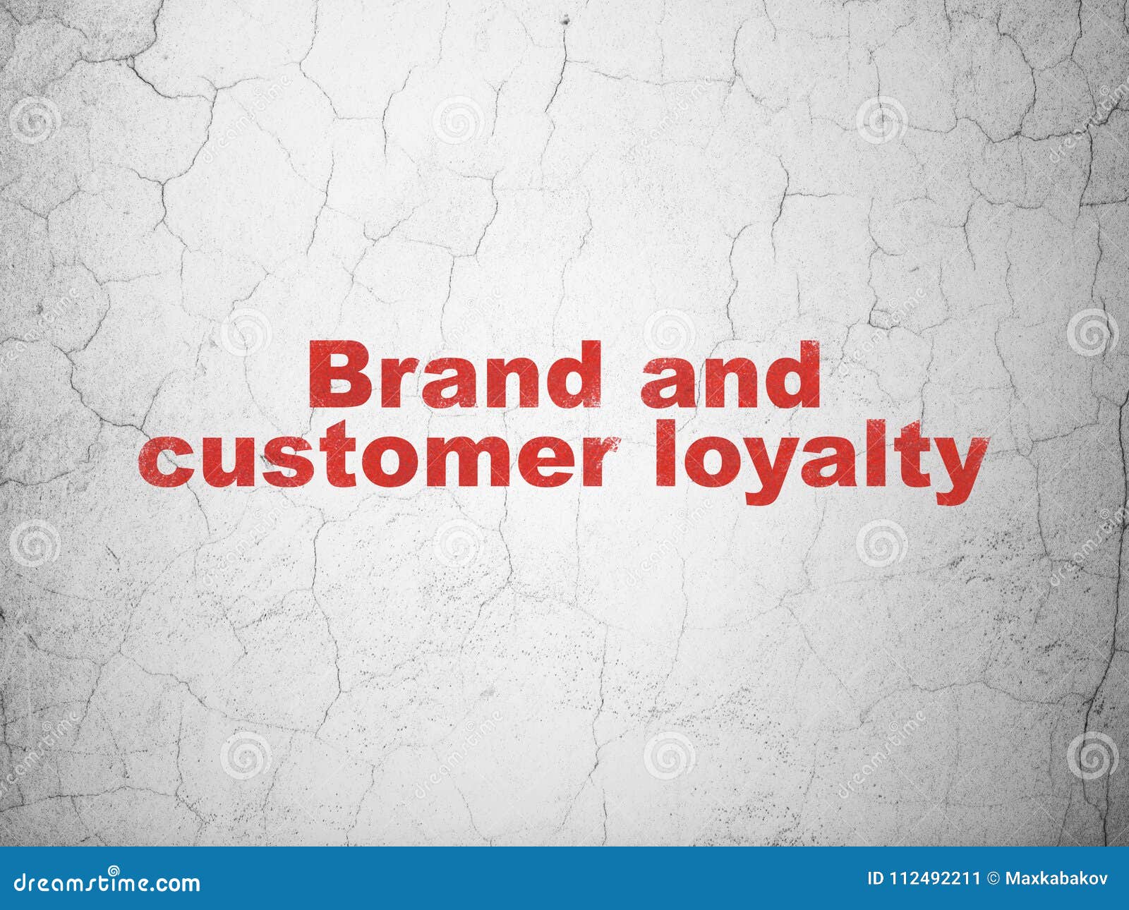 Finance Concept: Brand and Customer Loyalty on Wall Background Stock ...