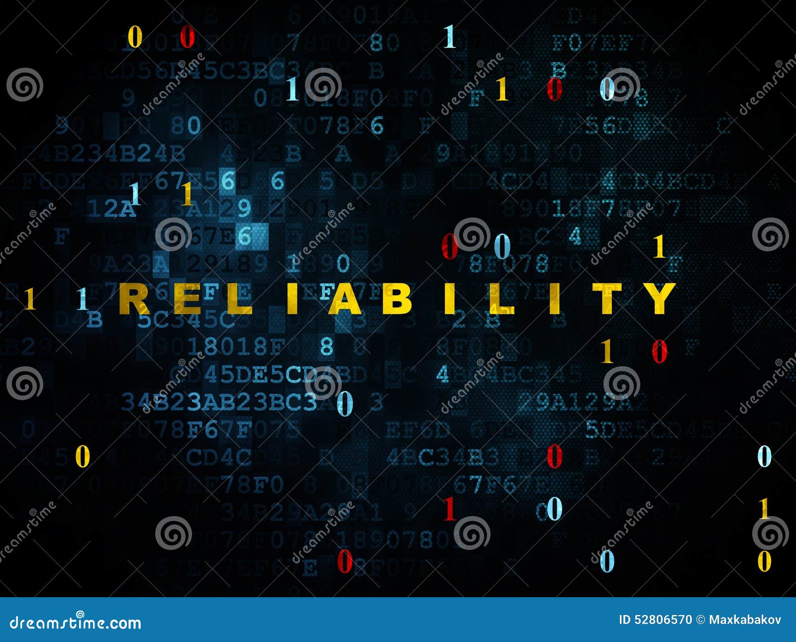 Finance Concept: Reliability On Digital Background Stock Illustration ...