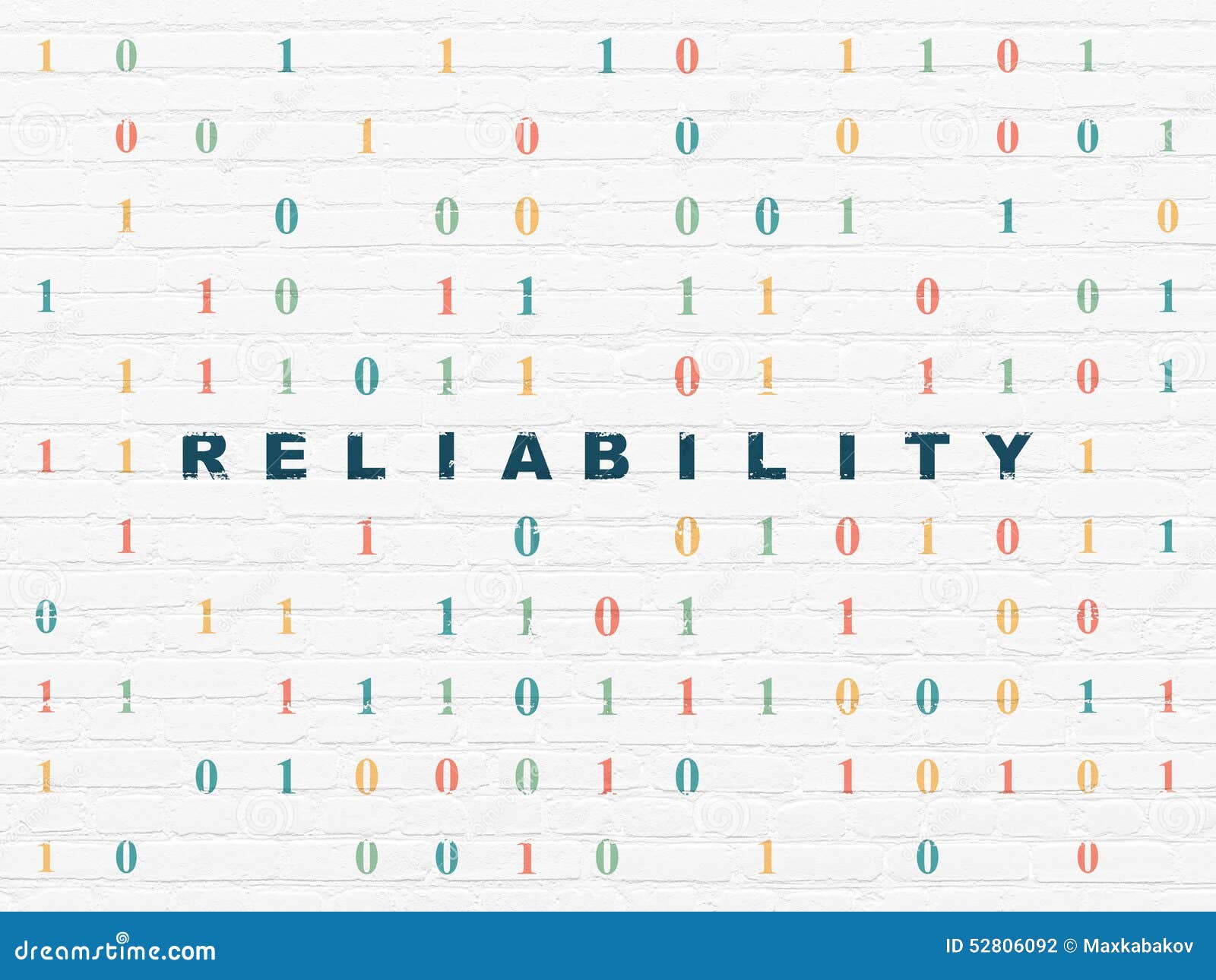 Finance Concept: Reliability on Wall Background Stock Illustration ...