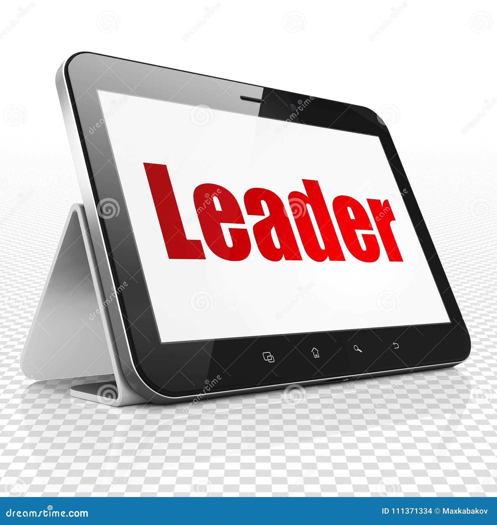 Finance Concept: Tablet Computer with Leader on Display Stock ...