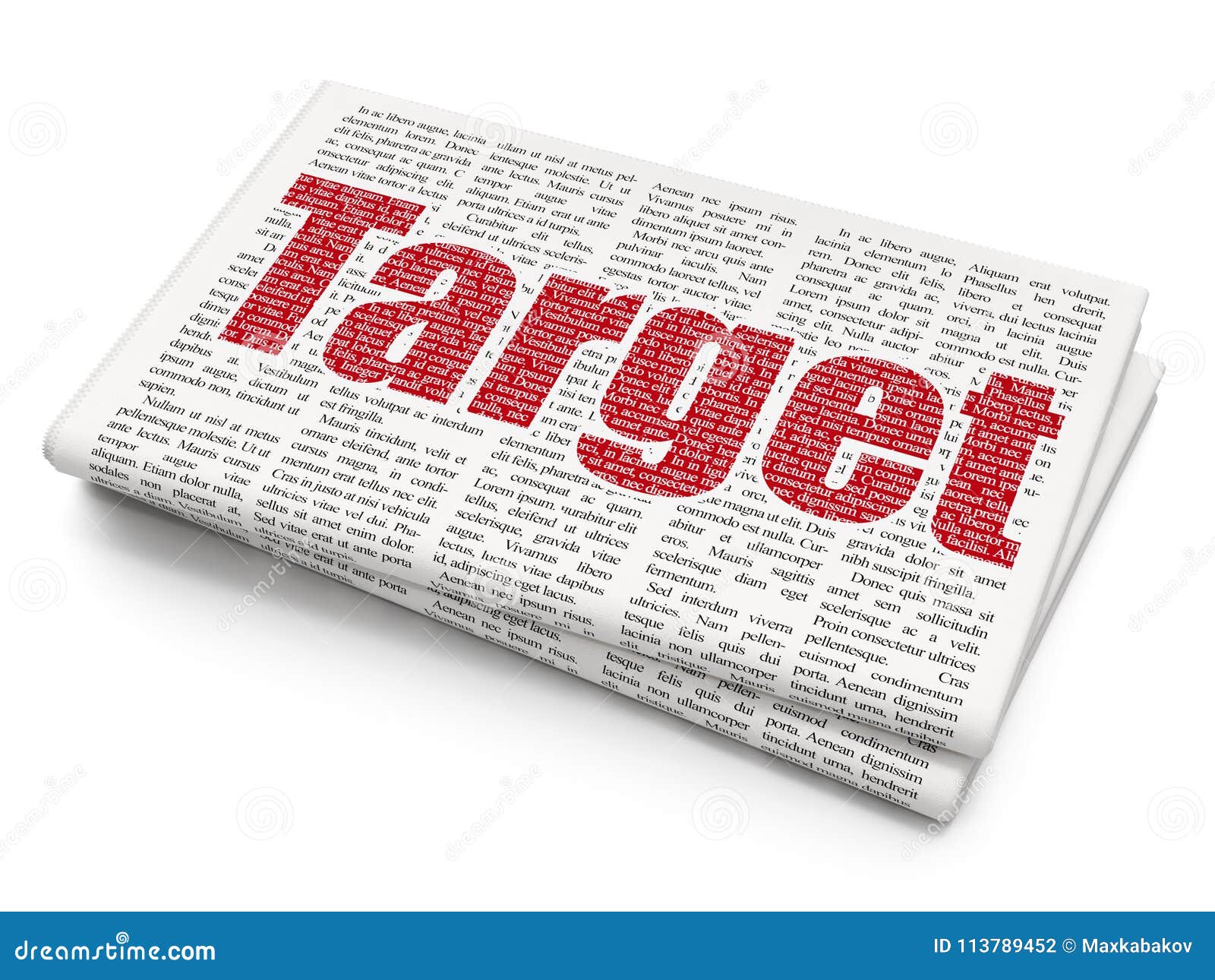Finance Concept: Target on Newspaper Background Stock Illustration ...