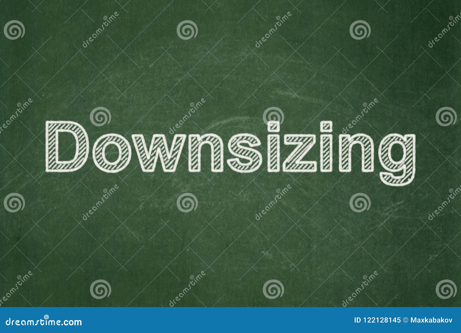 Finance Concept: Downsizing on Chalkboard Background Stock Illustration ...