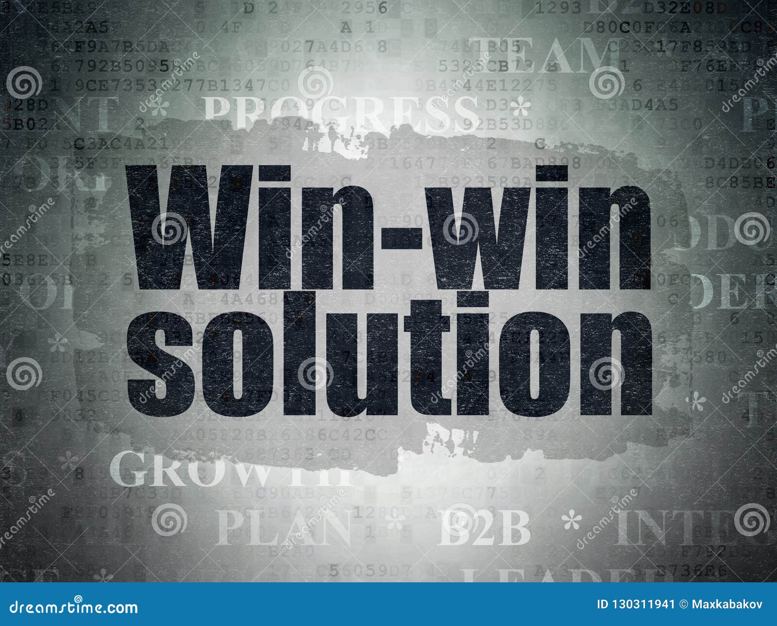 Finance Concept: Win-win Solution On Digital Data Paper Background ...