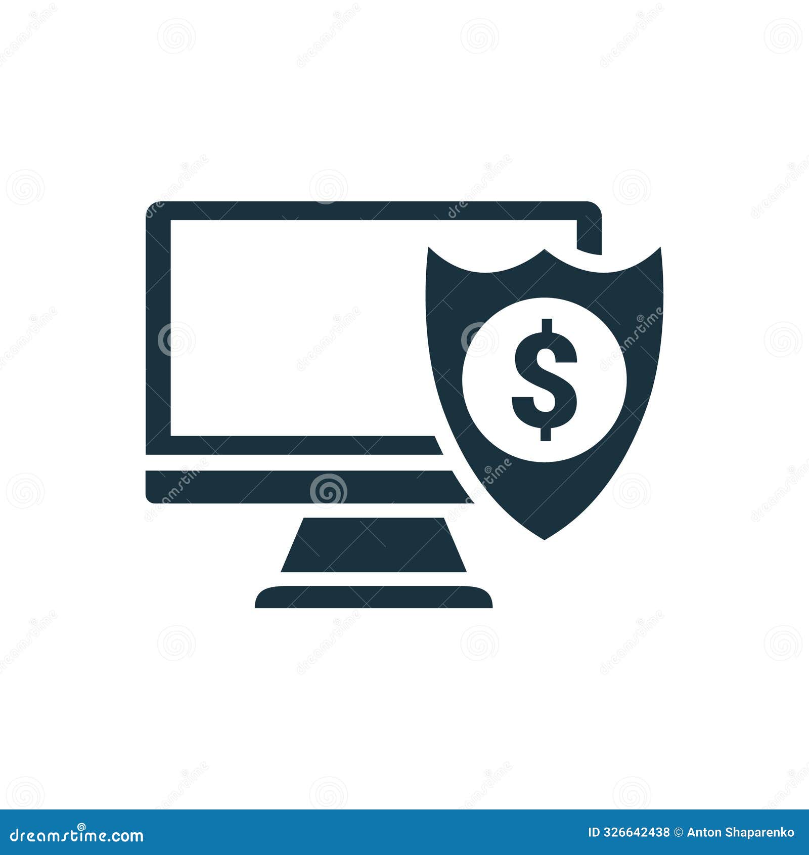Cybersecurity Icon, Online Protection Symbol Cartoon Vector ...