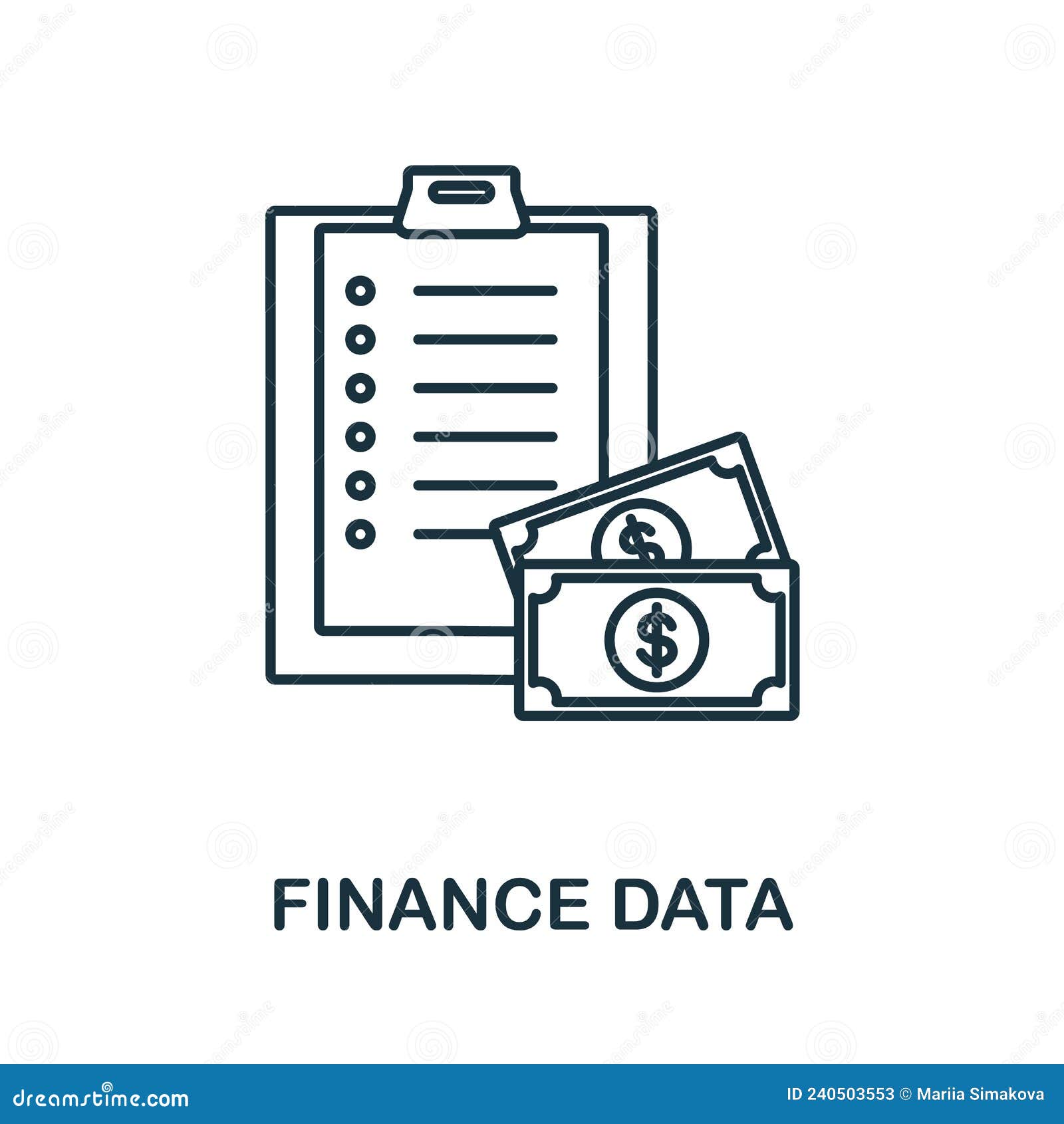 Finance Data Icon. Line Element from Project Development Collection ...