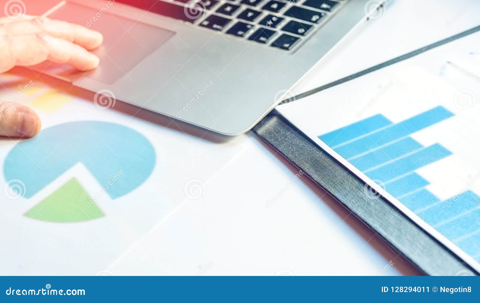 Finance Desk Charts and Laptop Stock Image - Image of data, graphs ...