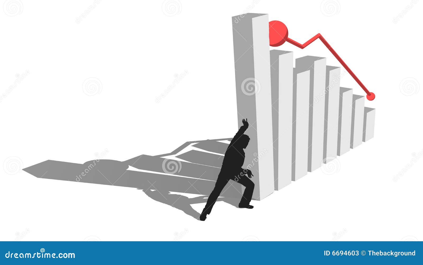 Finance Diagram is Falling Down Stock Illustration - Illustration of ...