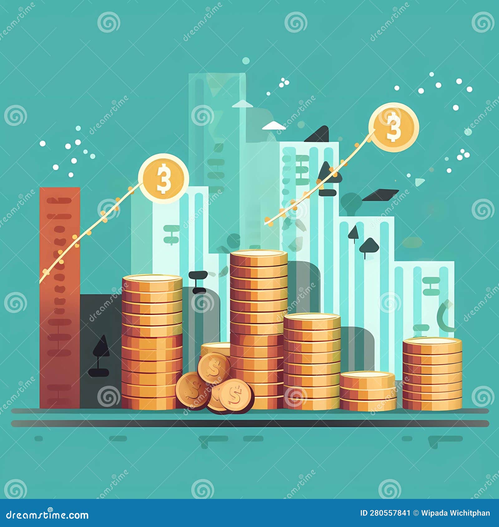 Finance Elements Background Illustration Stock Illustration ...