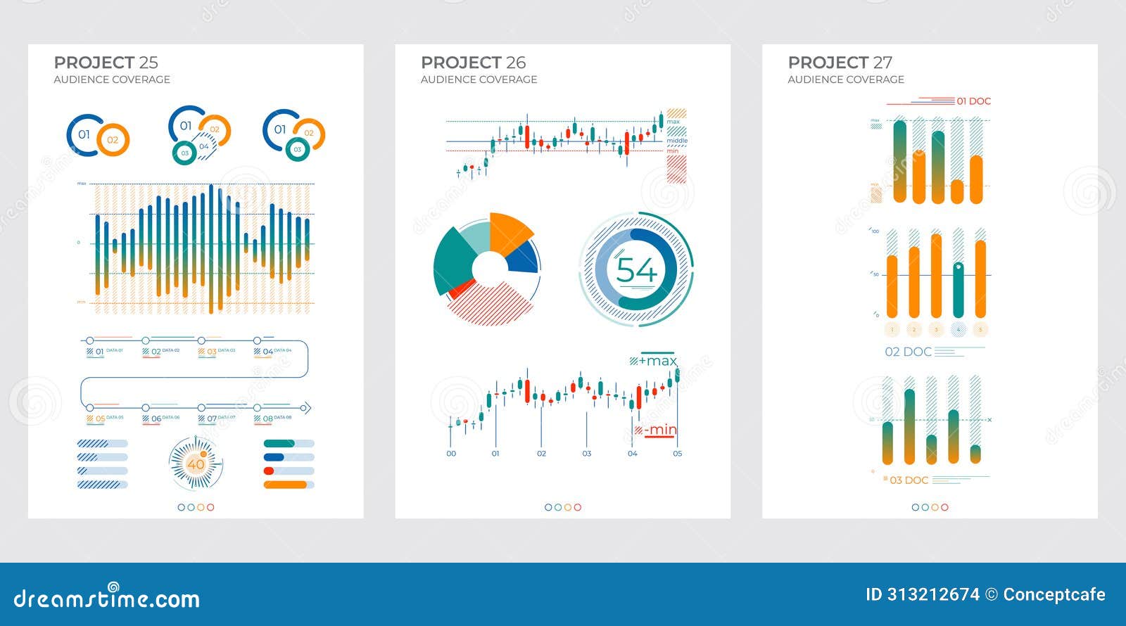 Finance Elements Commercial Charts. Abstract Visual Vector Illustration ...
