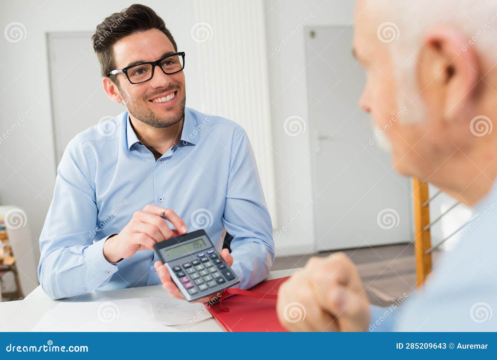 Finance Expert Showing Total Summary To Client Stock Image - Image of ...
