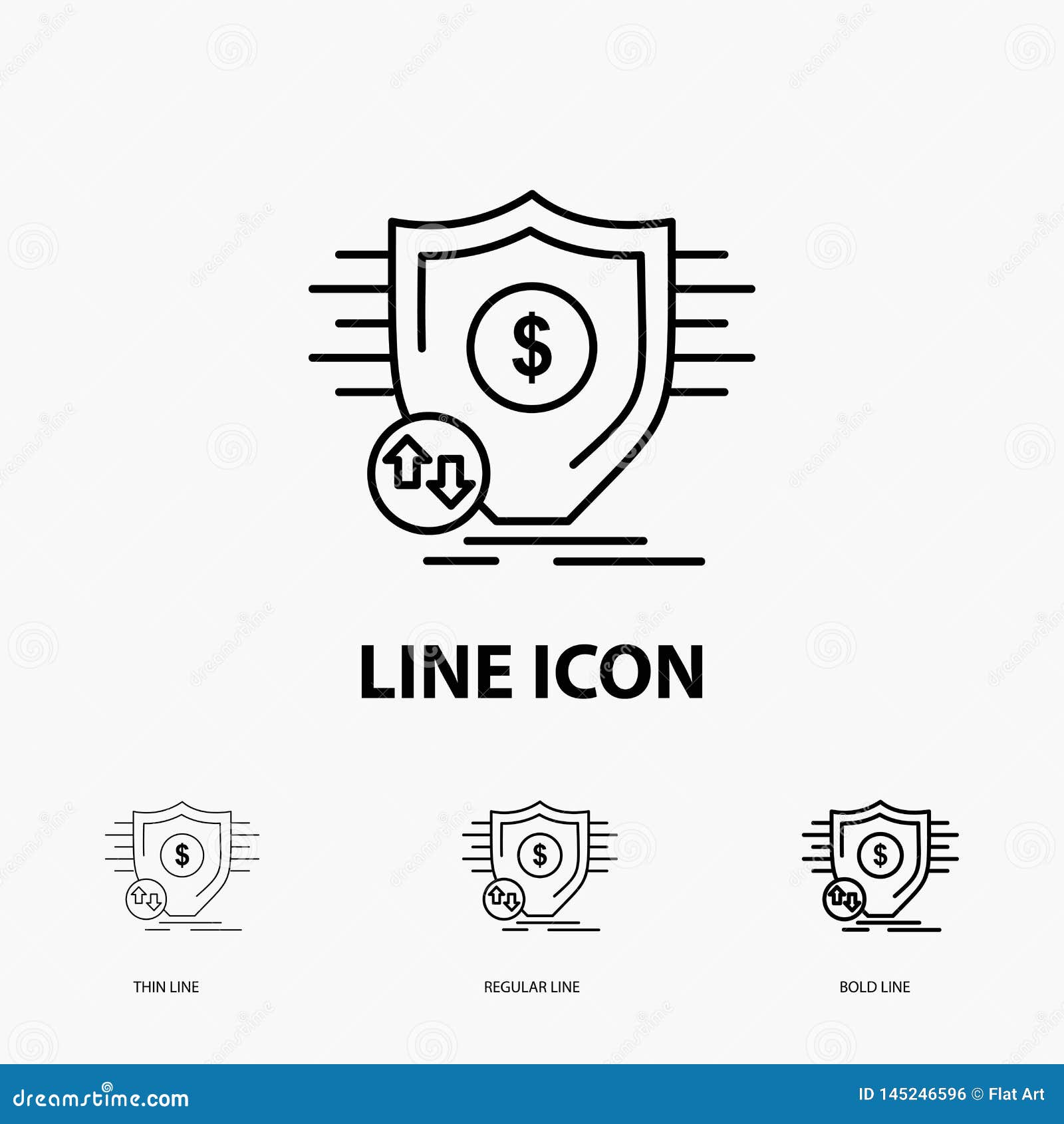 Finance, Financial, Money, Secure, Security Icon in Thin, Regular and ...