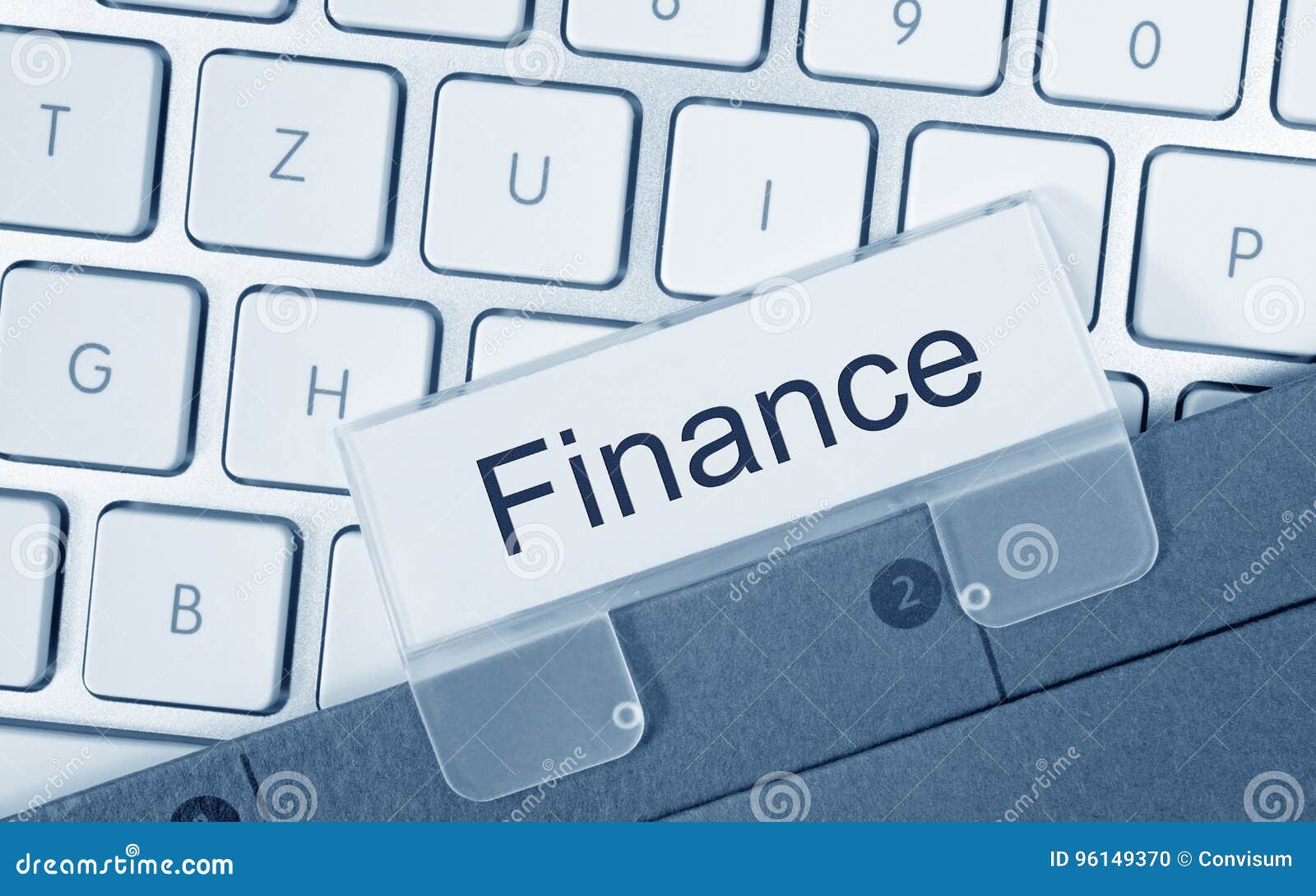 Finance - Folder on Computer Keyboard Stock Photo - Image of assets ...