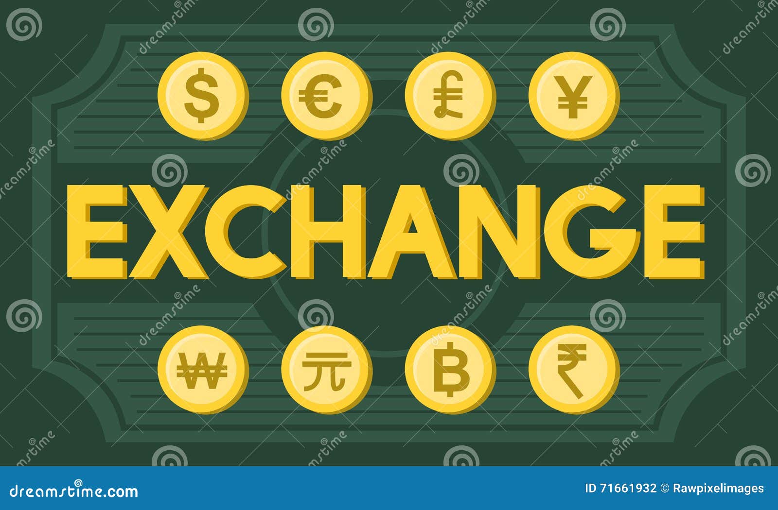 Finance Foreign Exchange Money Symbol Concept Stock Illustration ...
