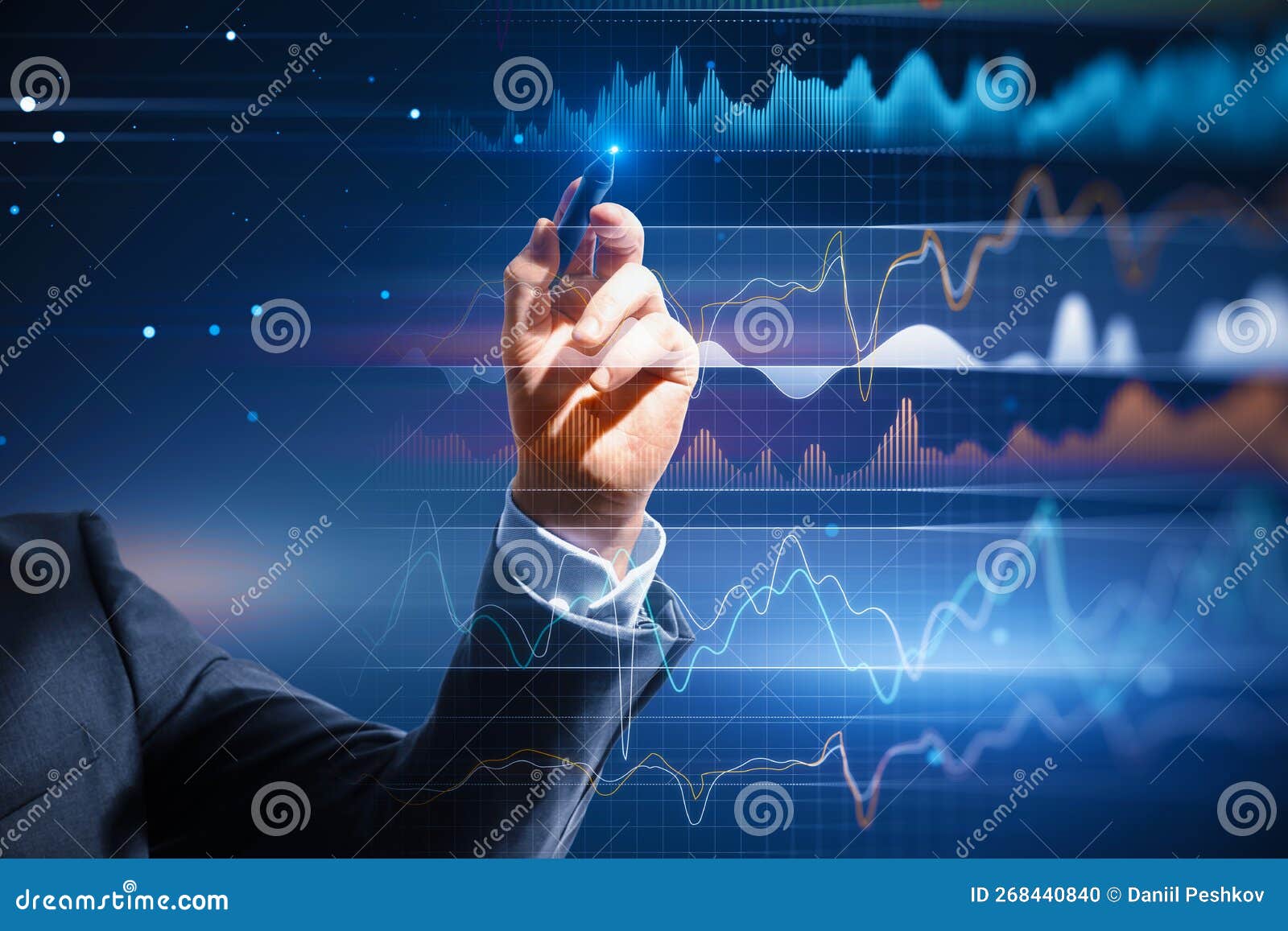 Finance and Forex Trading Technology and Methods Concept with ...