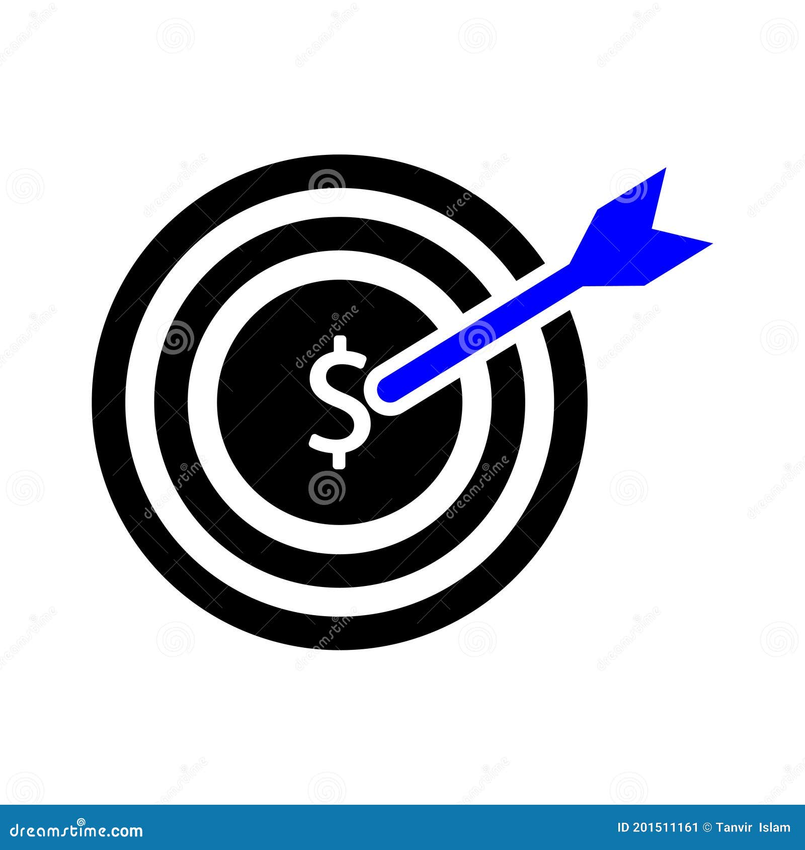 Finance goal target icon stock vector. Illustration of investment ...