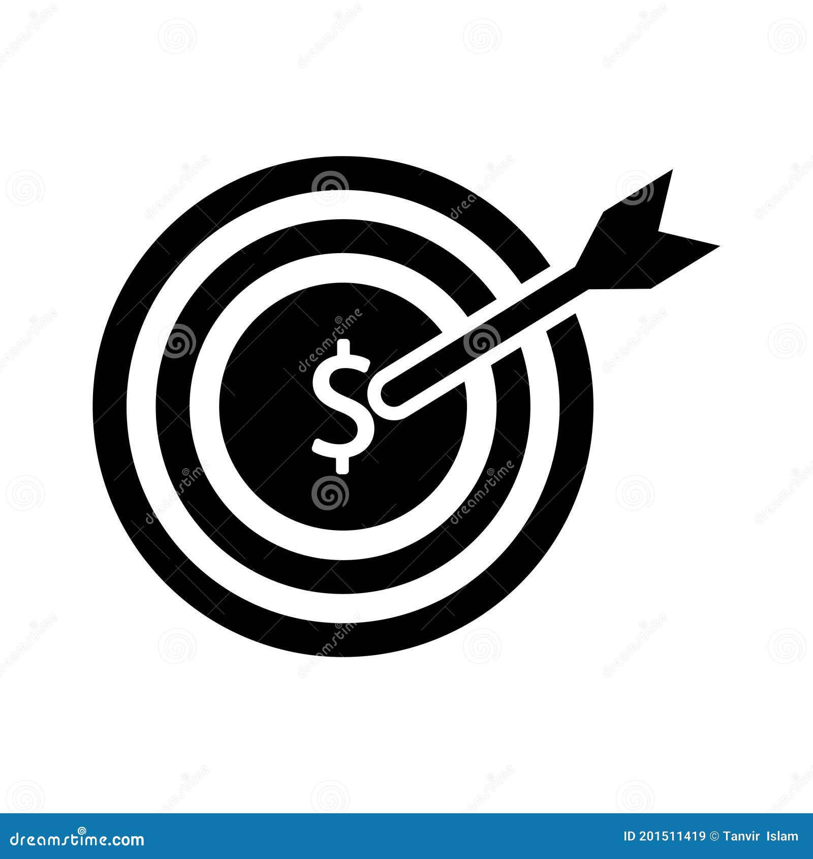 Finance goal target icon stock vector. Illustration of vector - 201511419