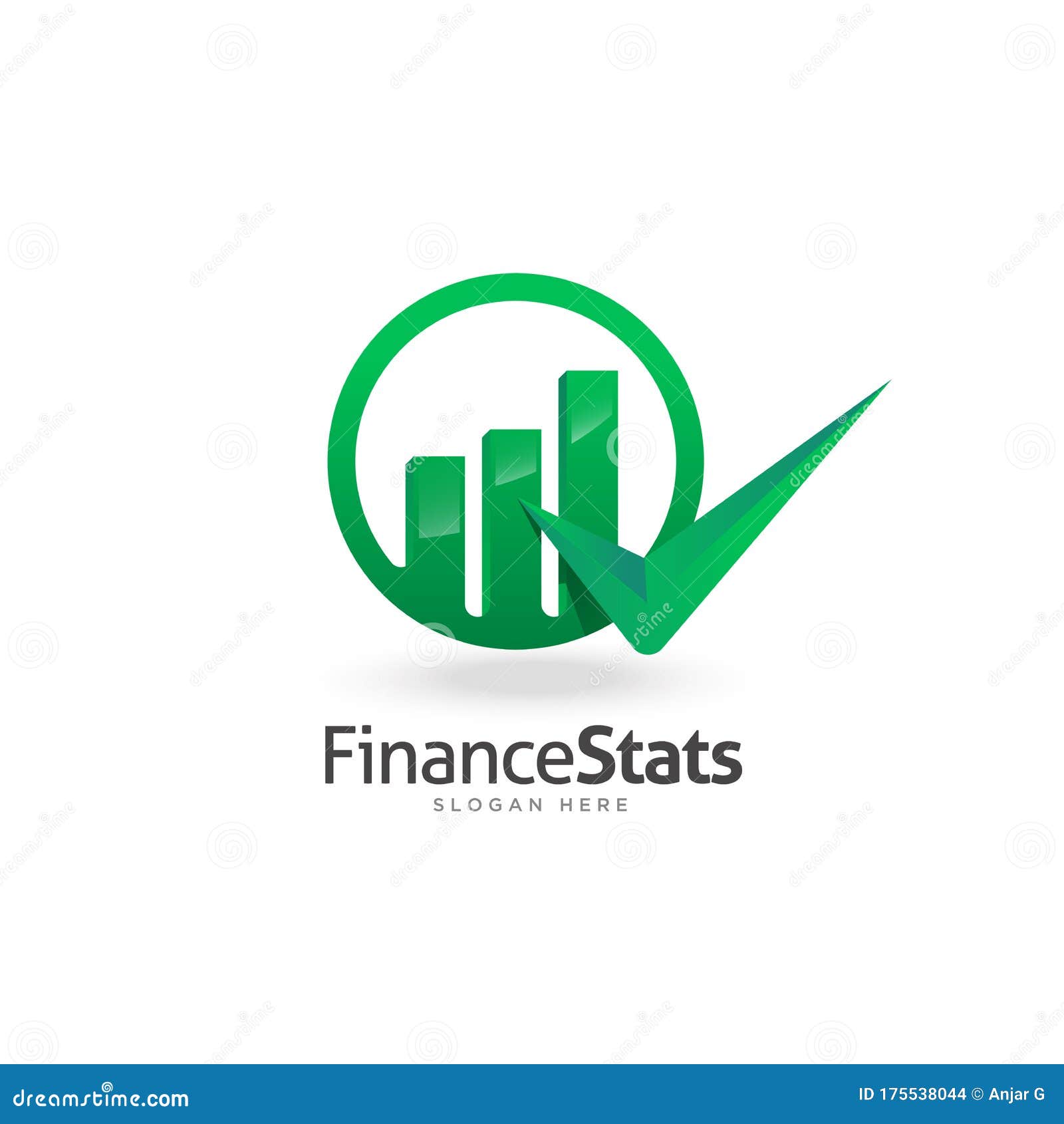 Finance Graph Check Mark Logo Template Stock Vector - Illustration of ...