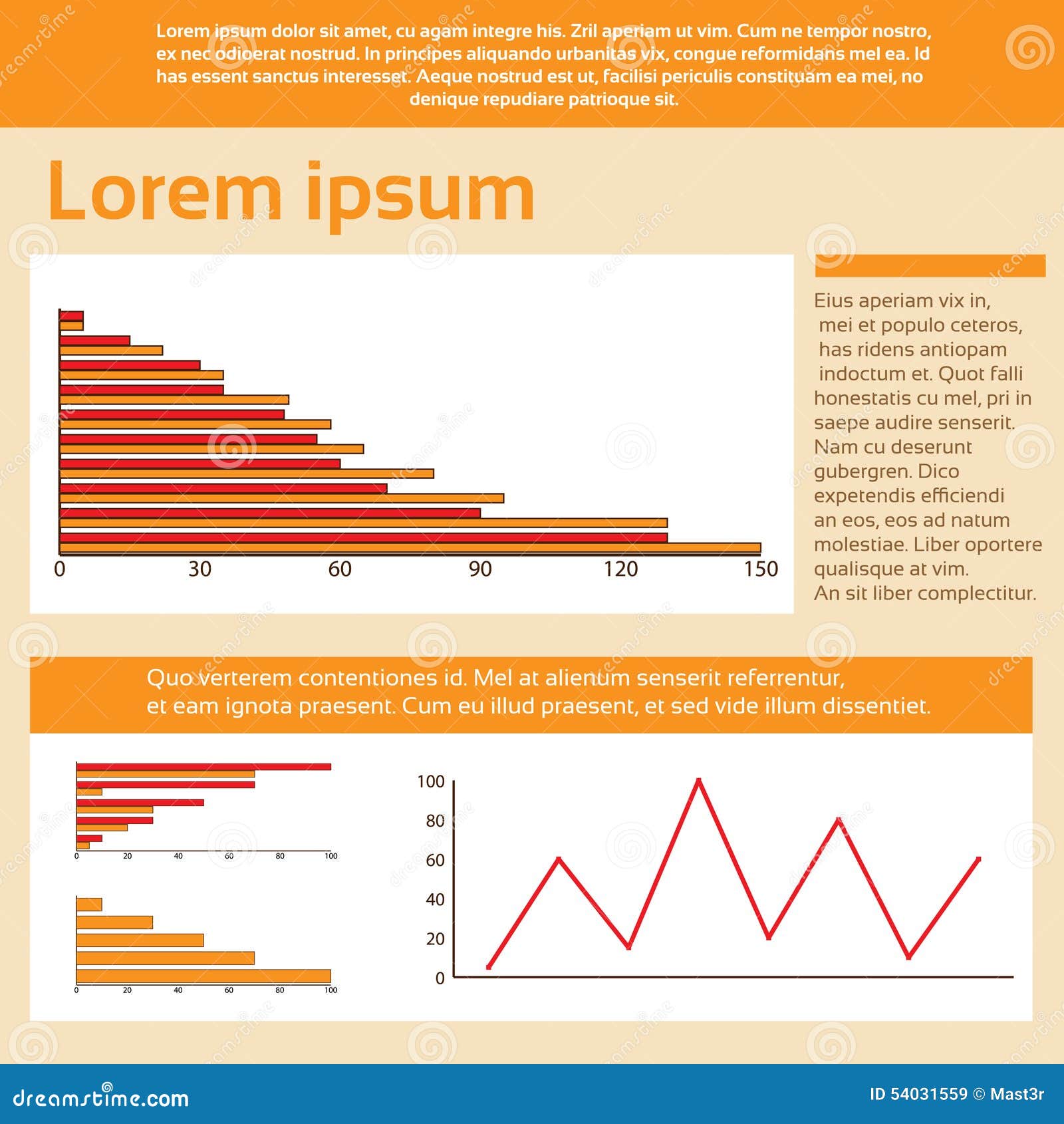 Finance Graph Document with Info Charts Financial Stock Vector ...