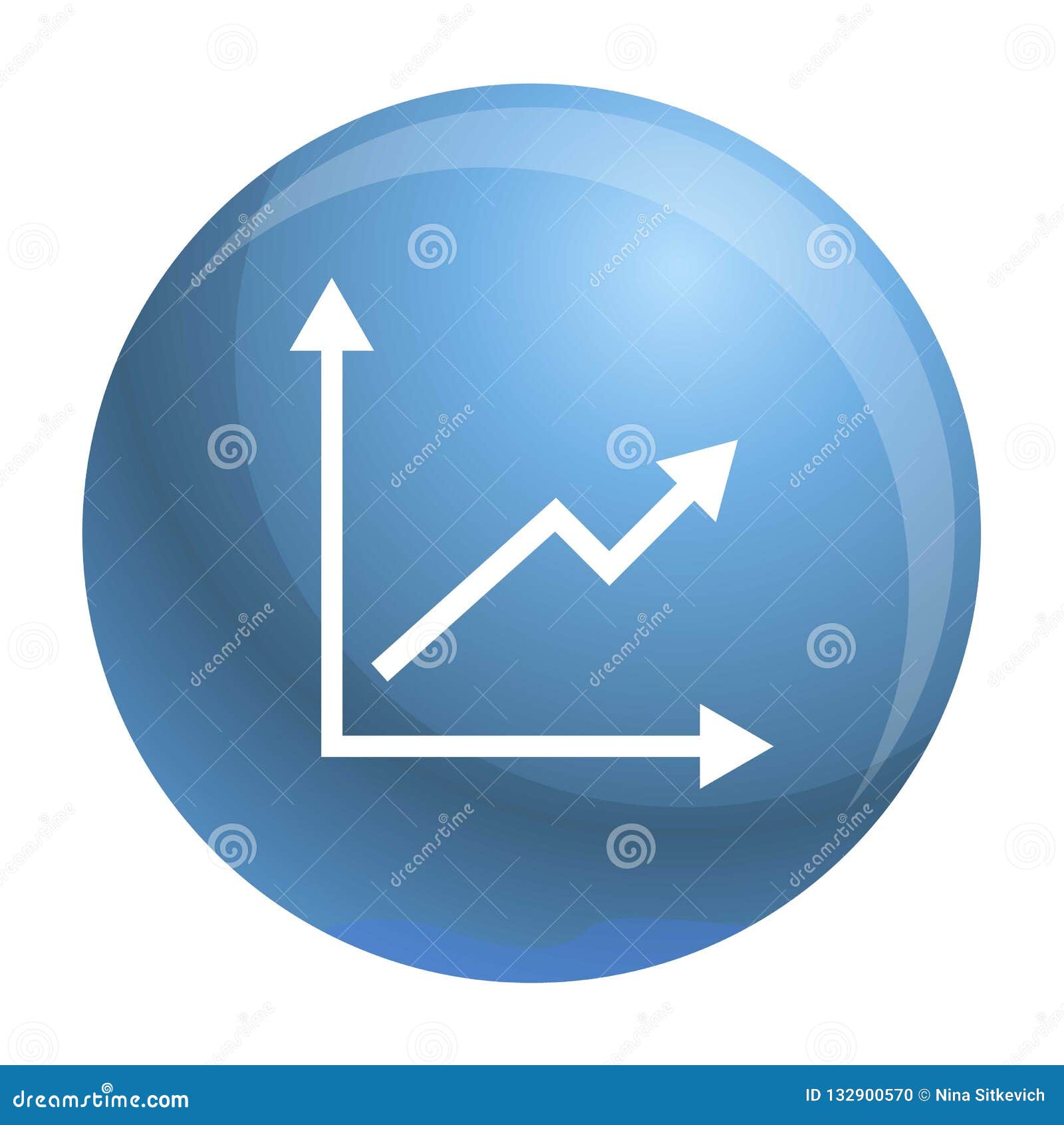 Finance Graph Icon, Simple Style Stock Vector - Illustration of ...
