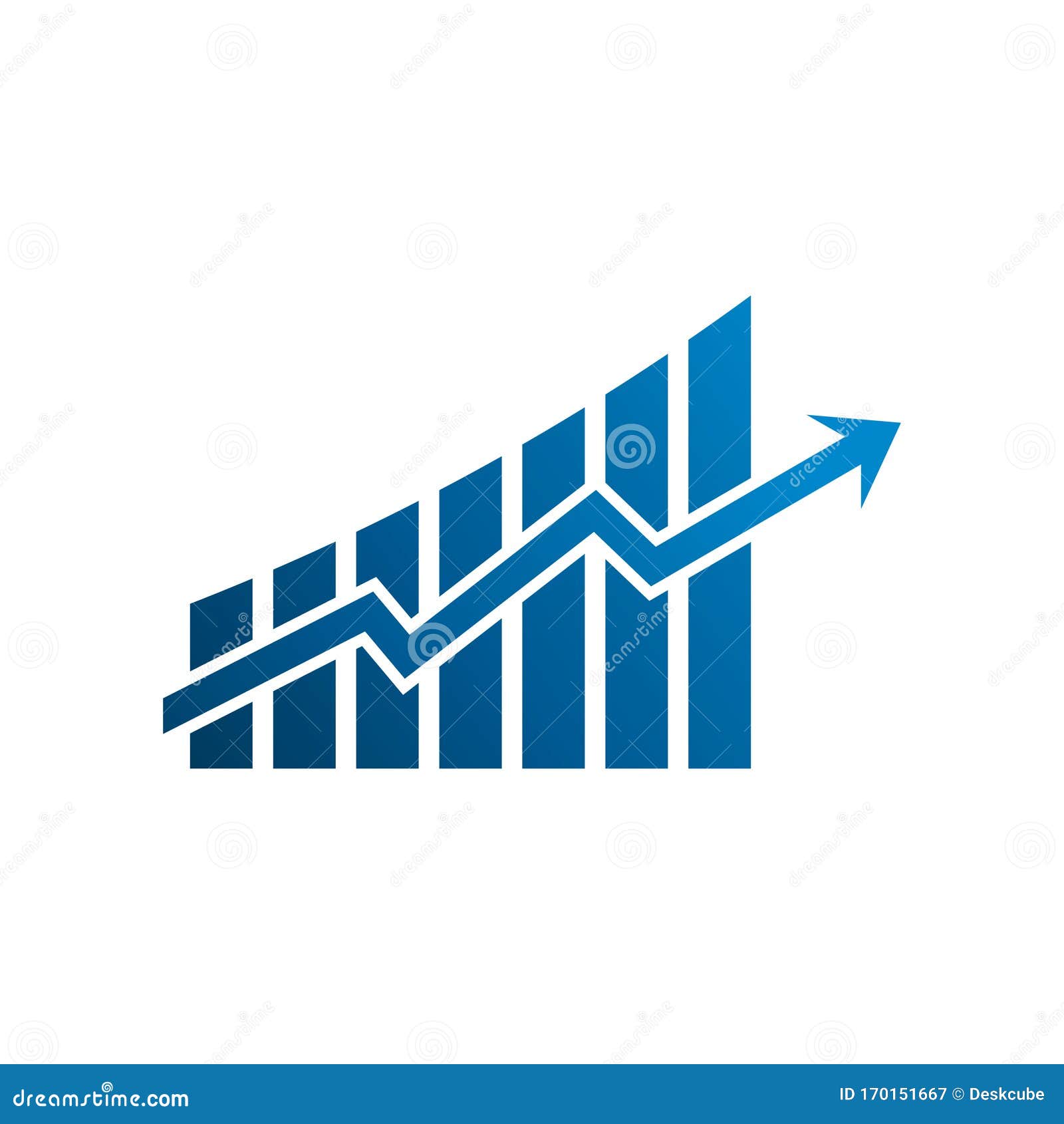 Finance Graphic Bars Up Rising Arrow. Vector Illustration Design Stock ...