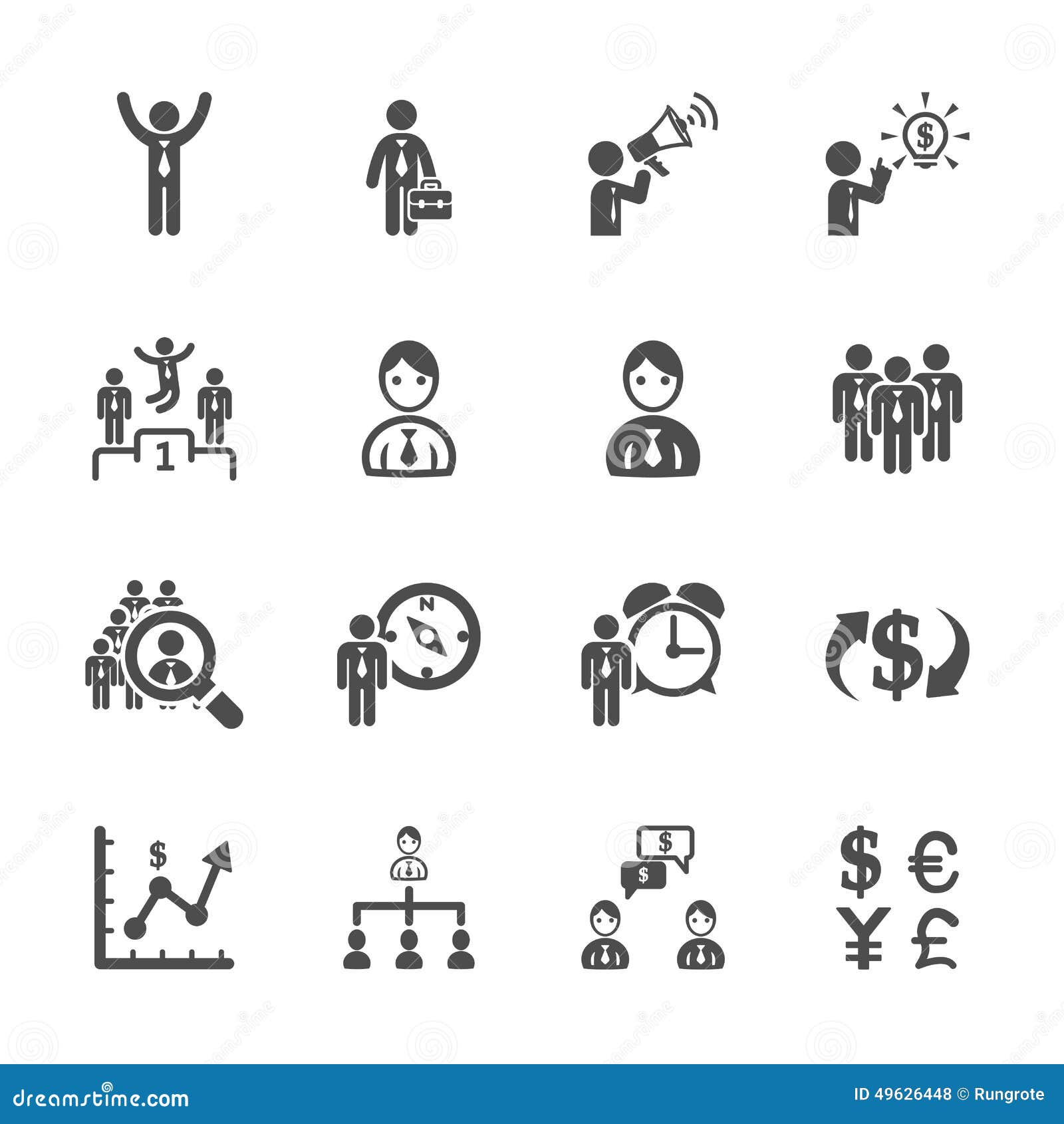 Finance and Human Resource Icon Set, Vector Eps10 Stock Vector ...