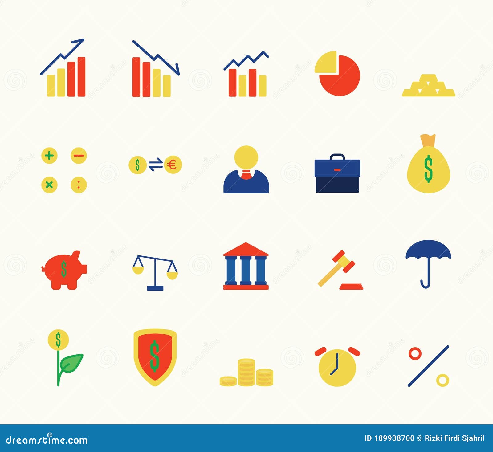 Filled Finance Icon Full Color Stock Vector - Illustration of design ...