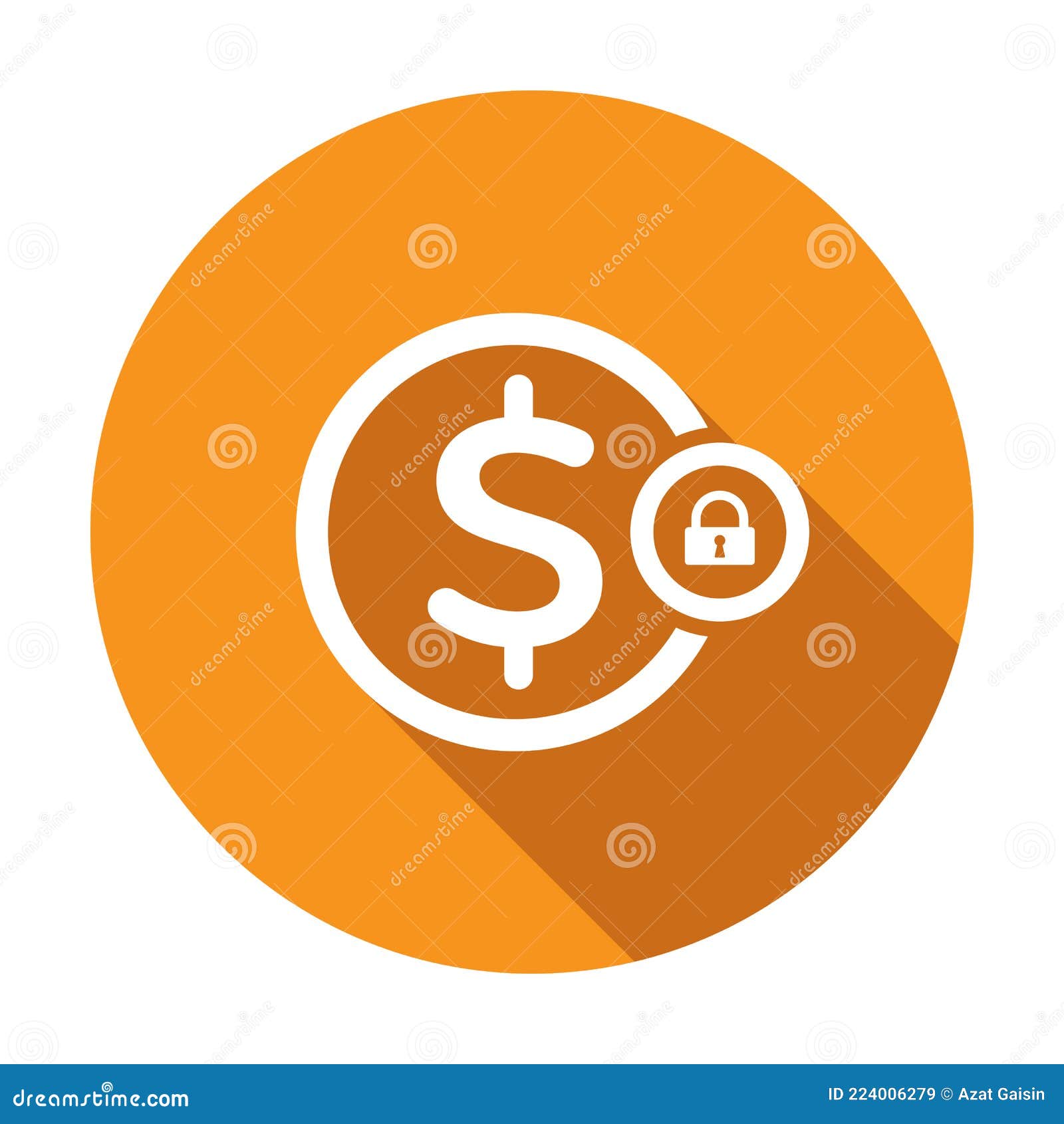 Finance Icon with Padlock Sign. Finance Icon and Security, Protection ...