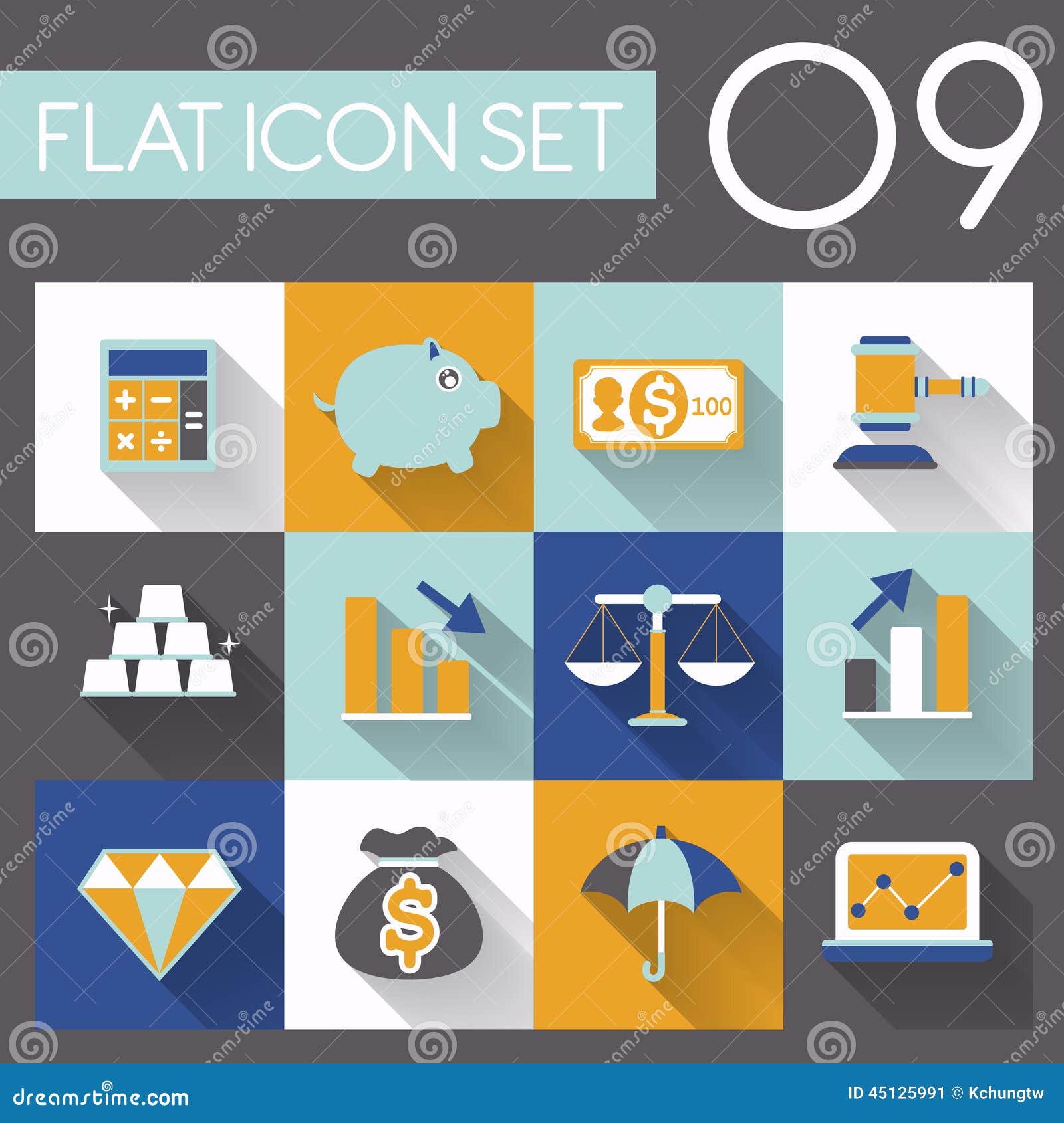Finance icon set stock vector. Illustration of chart - 45125991