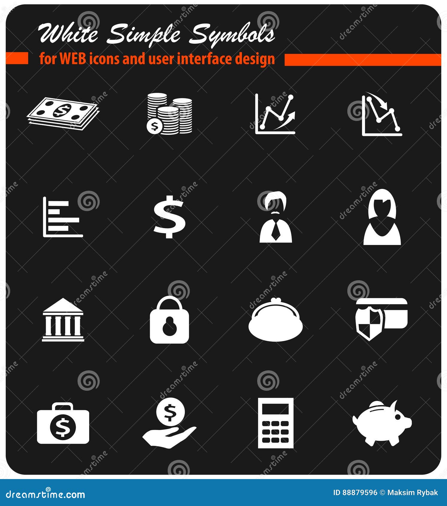 Finance icon set stock illustration. Illustration of credit - 88879596