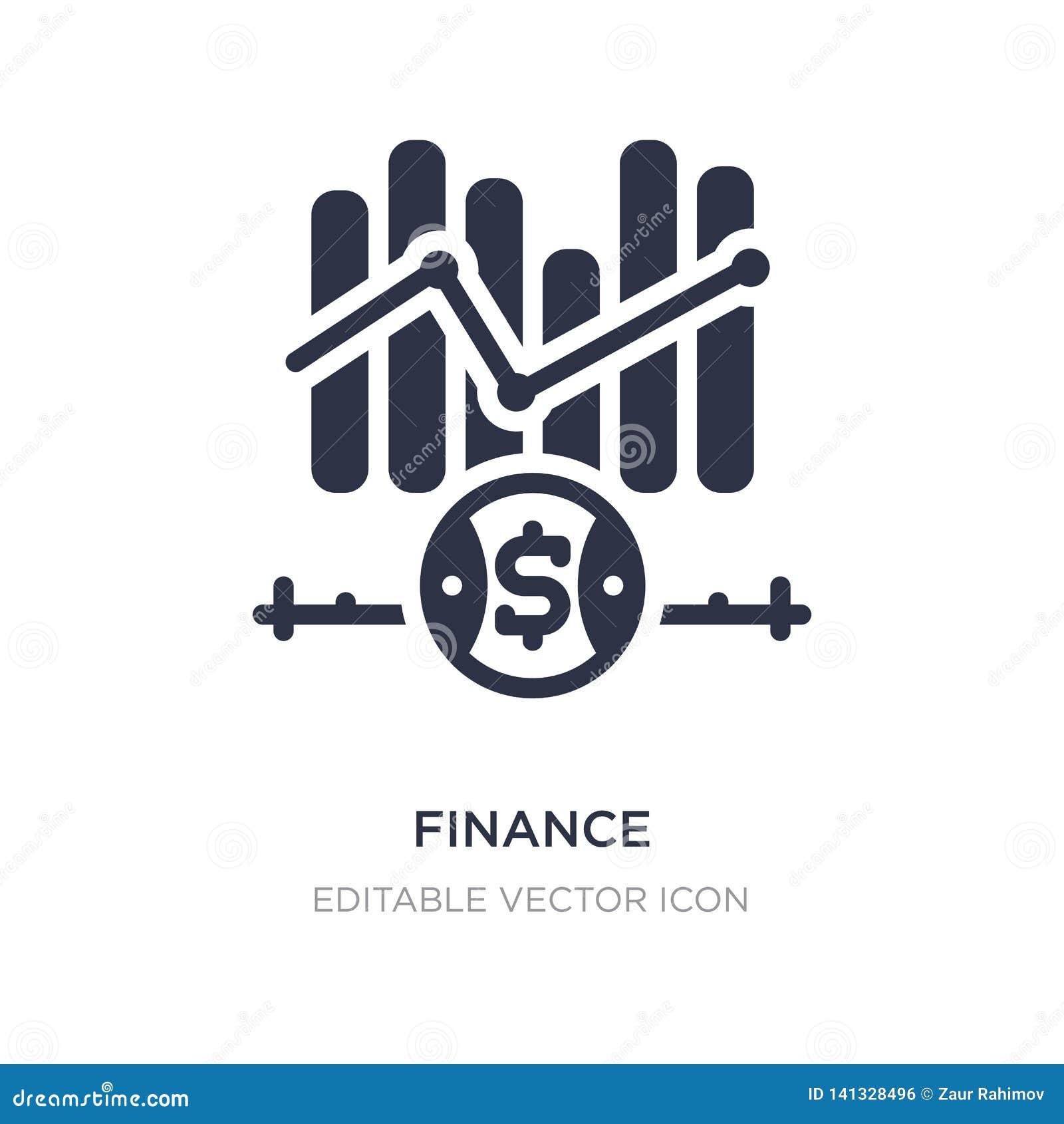 Finance Icon on White Background. Simple Element Illustration from ...
