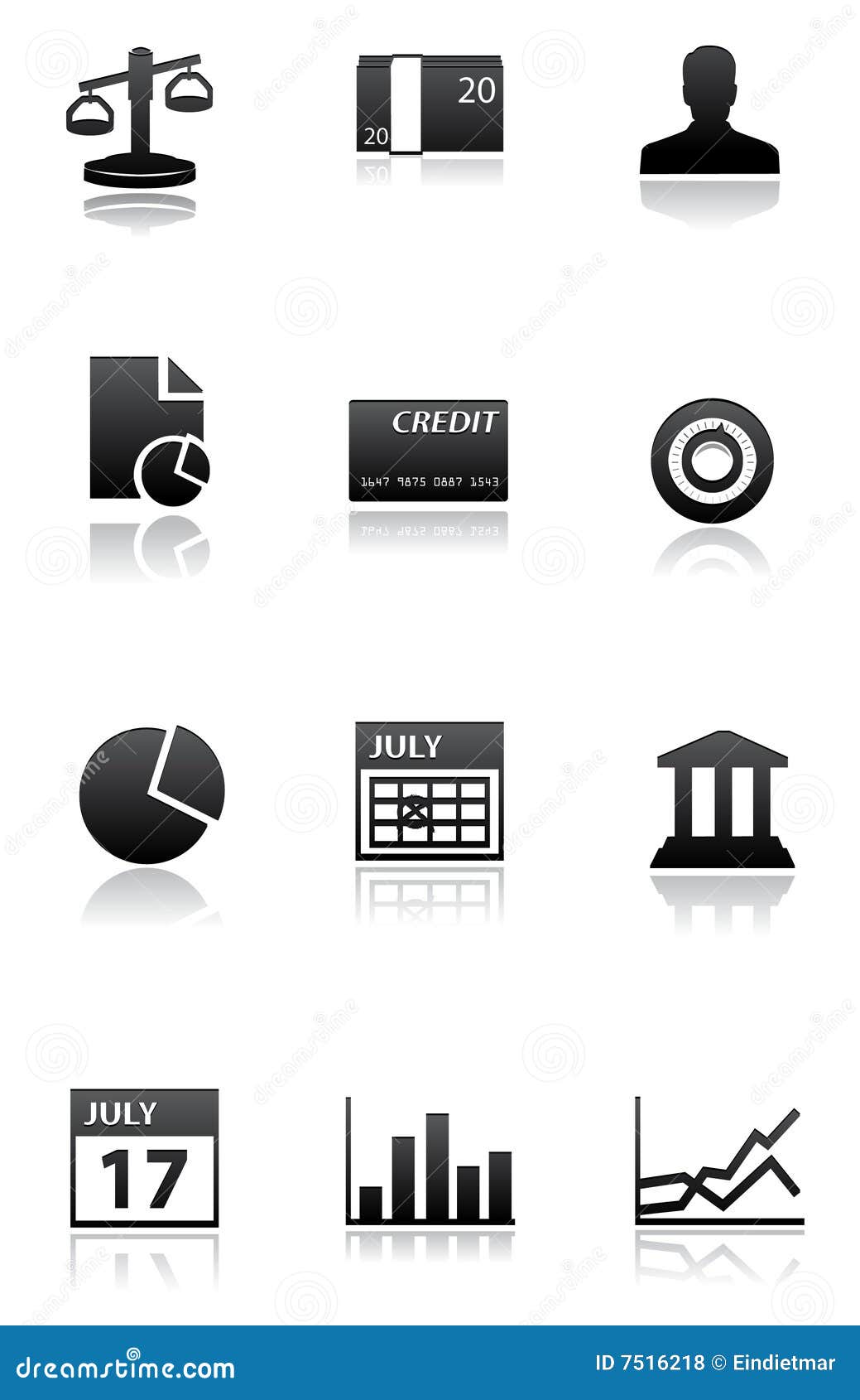 Finance icons black white stock illustration. Illustration of black ...